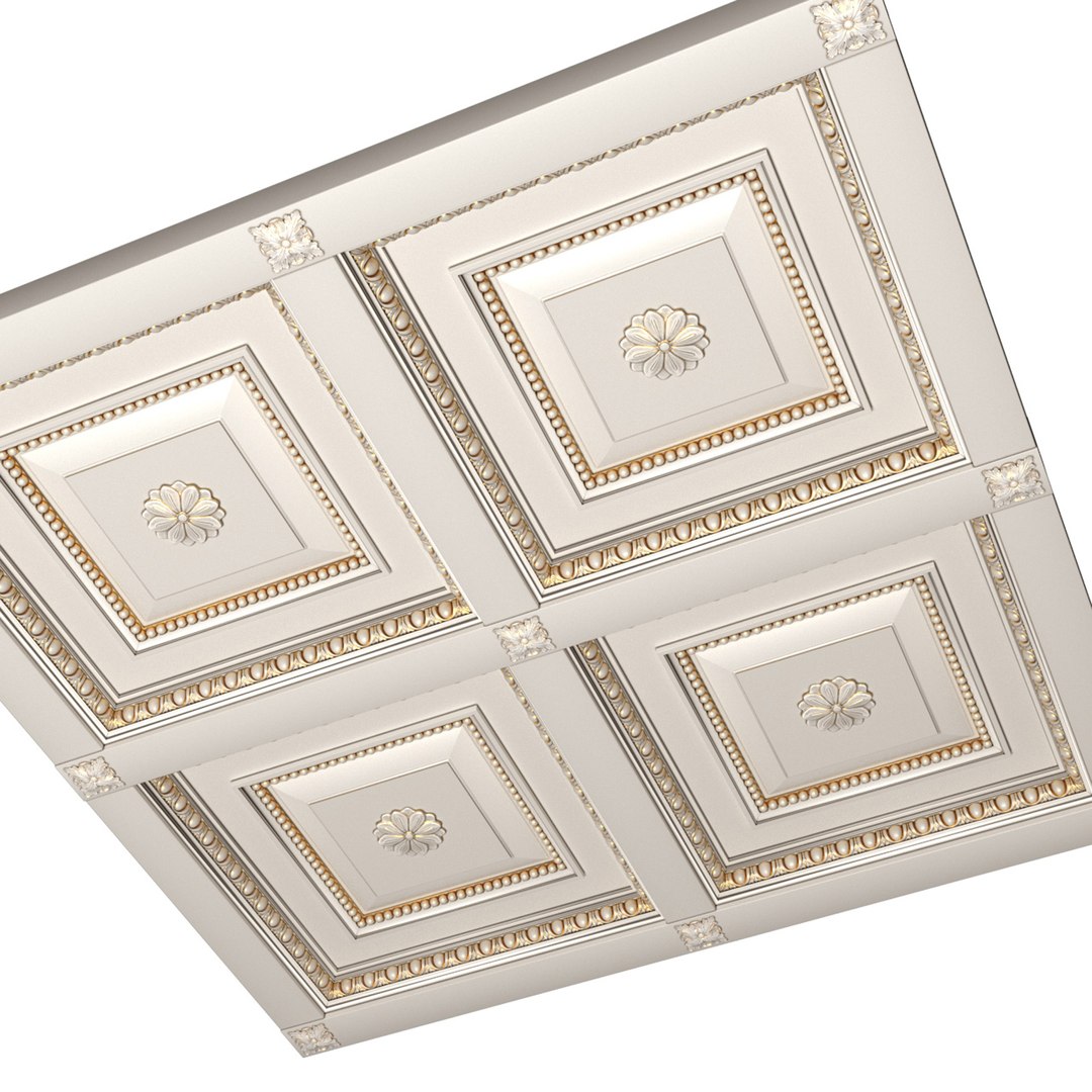 Classical Modern coffered Ceiling 3D model 3D - TurboSquid 1912161