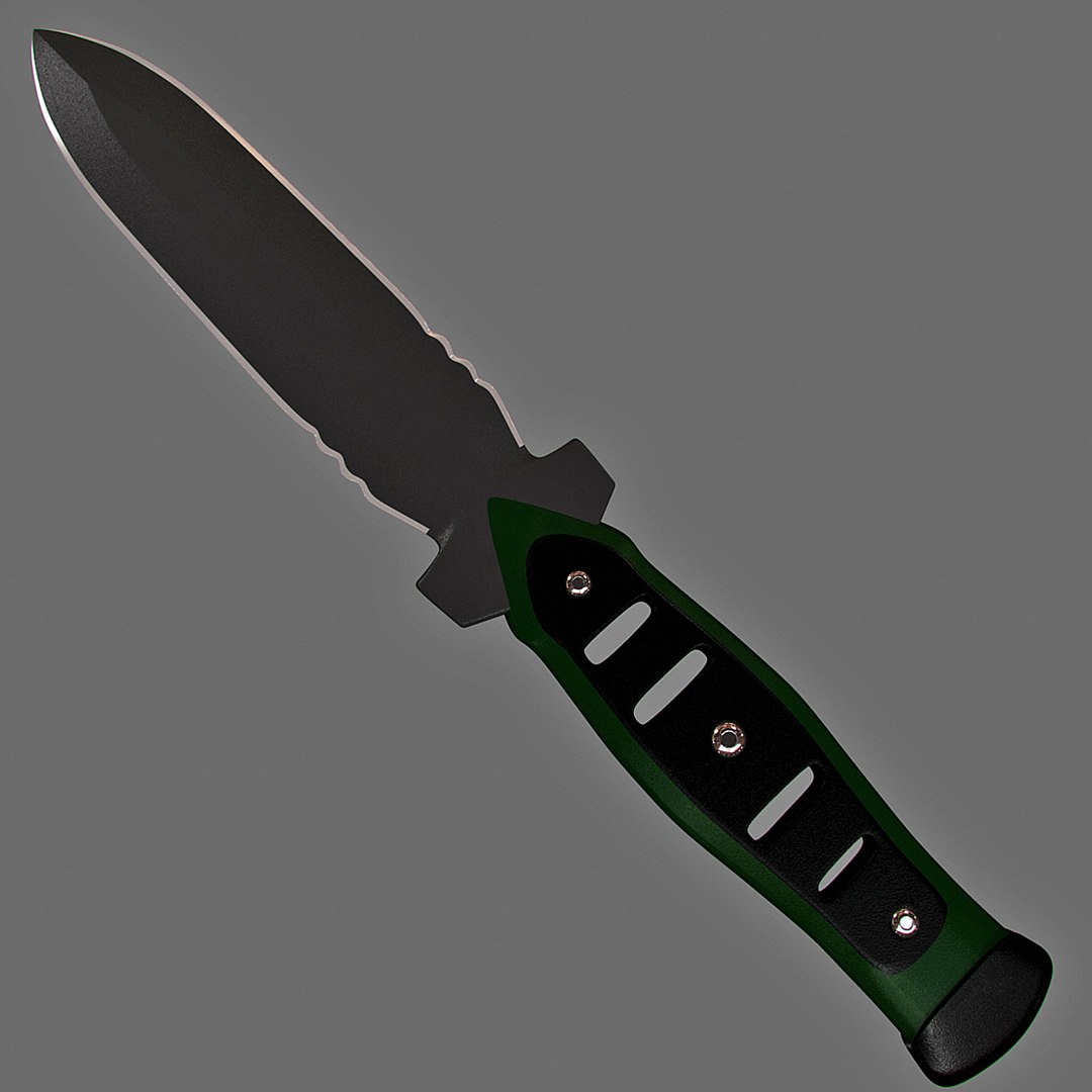 Military Assault Knife 3d Model