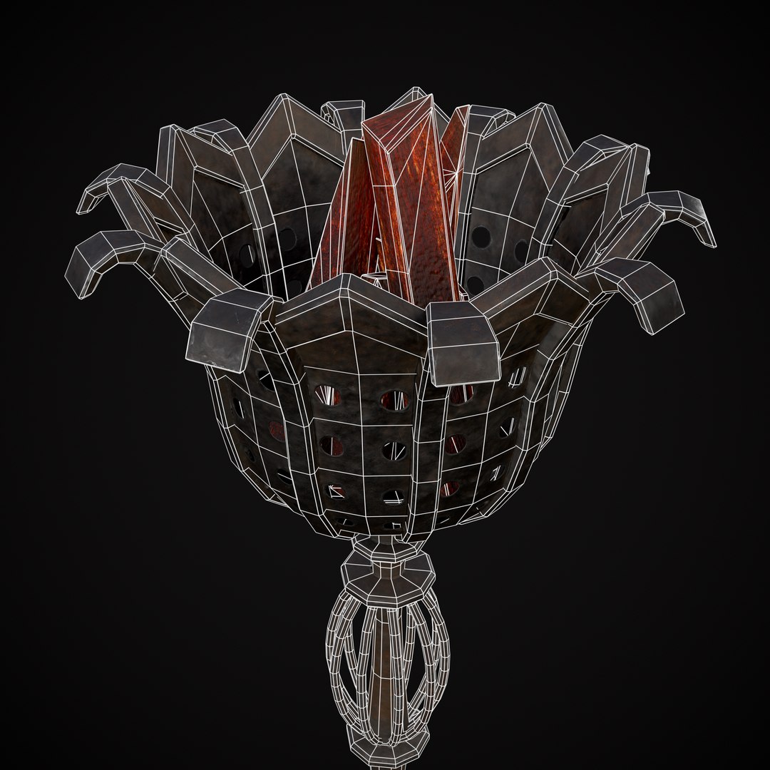 3D Model Medieval Iron Brazier - TurboSquid 2385896