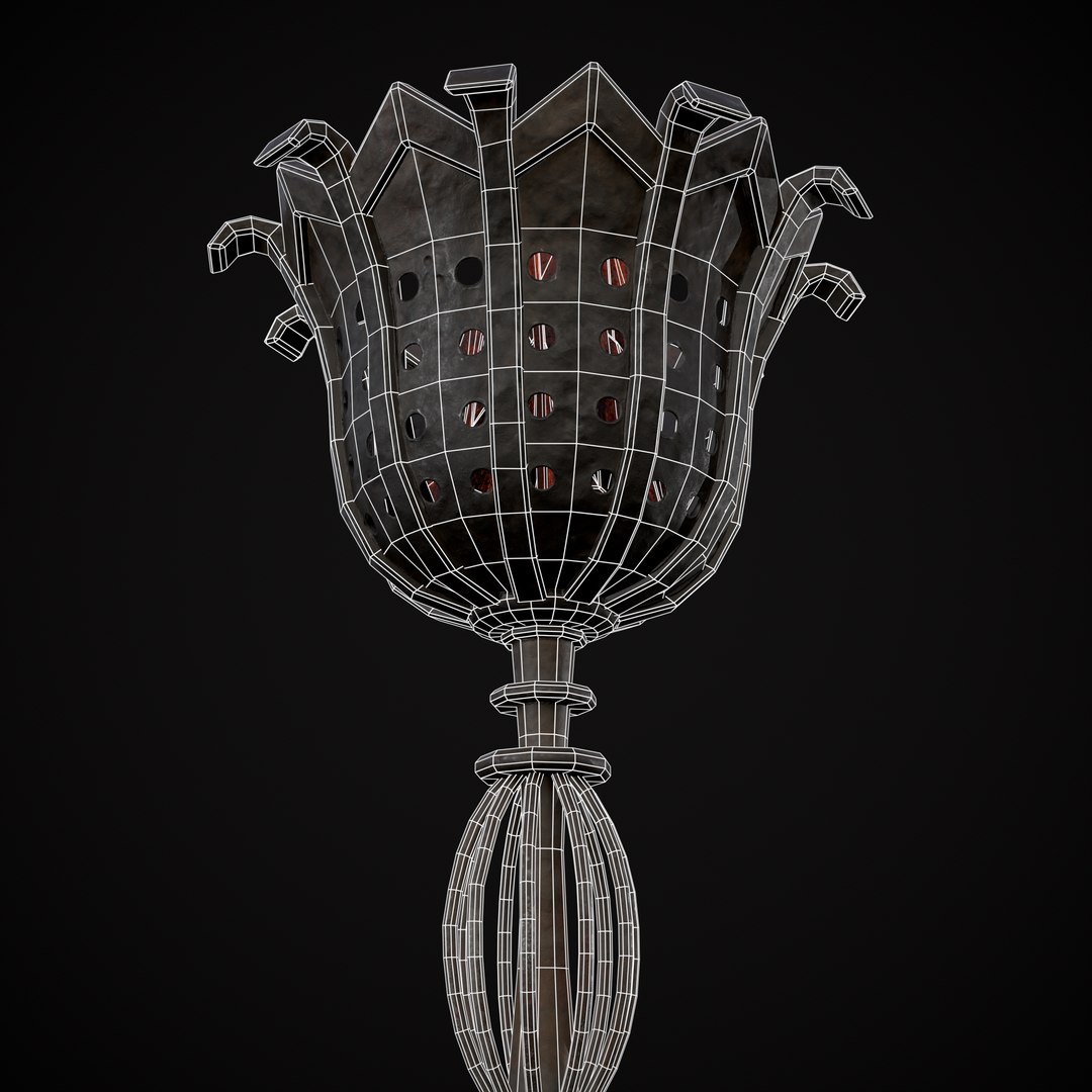 3D Model Medieval Iron Brazier - TurboSquid 2385896