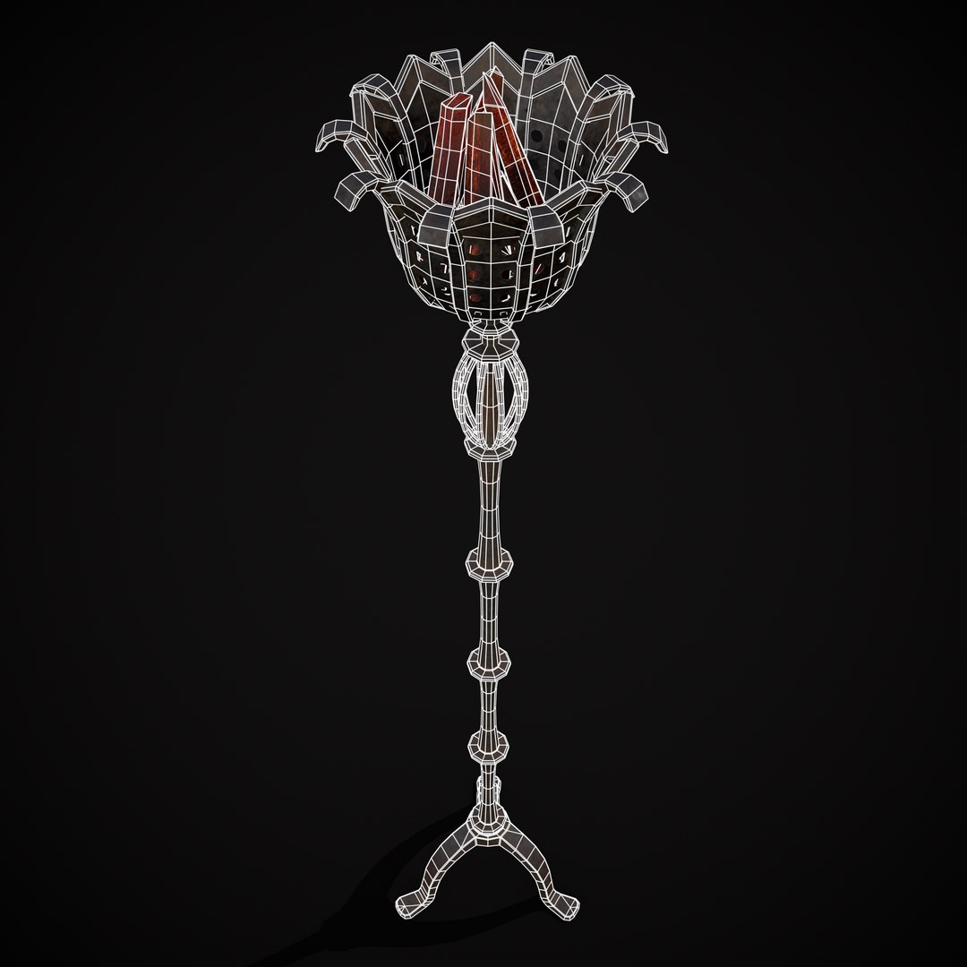 3D Model Medieval Iron Brazier - TurboSquid 2385896