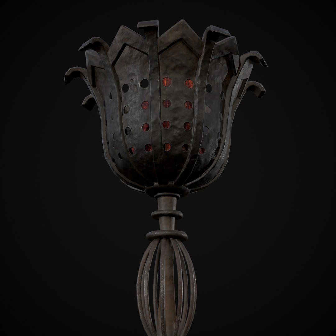 3D Model Medieval Iron Brazier - TurboSquid 2385896