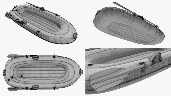 Inflatable kayak boat 3D model - TurboSquid 1678256