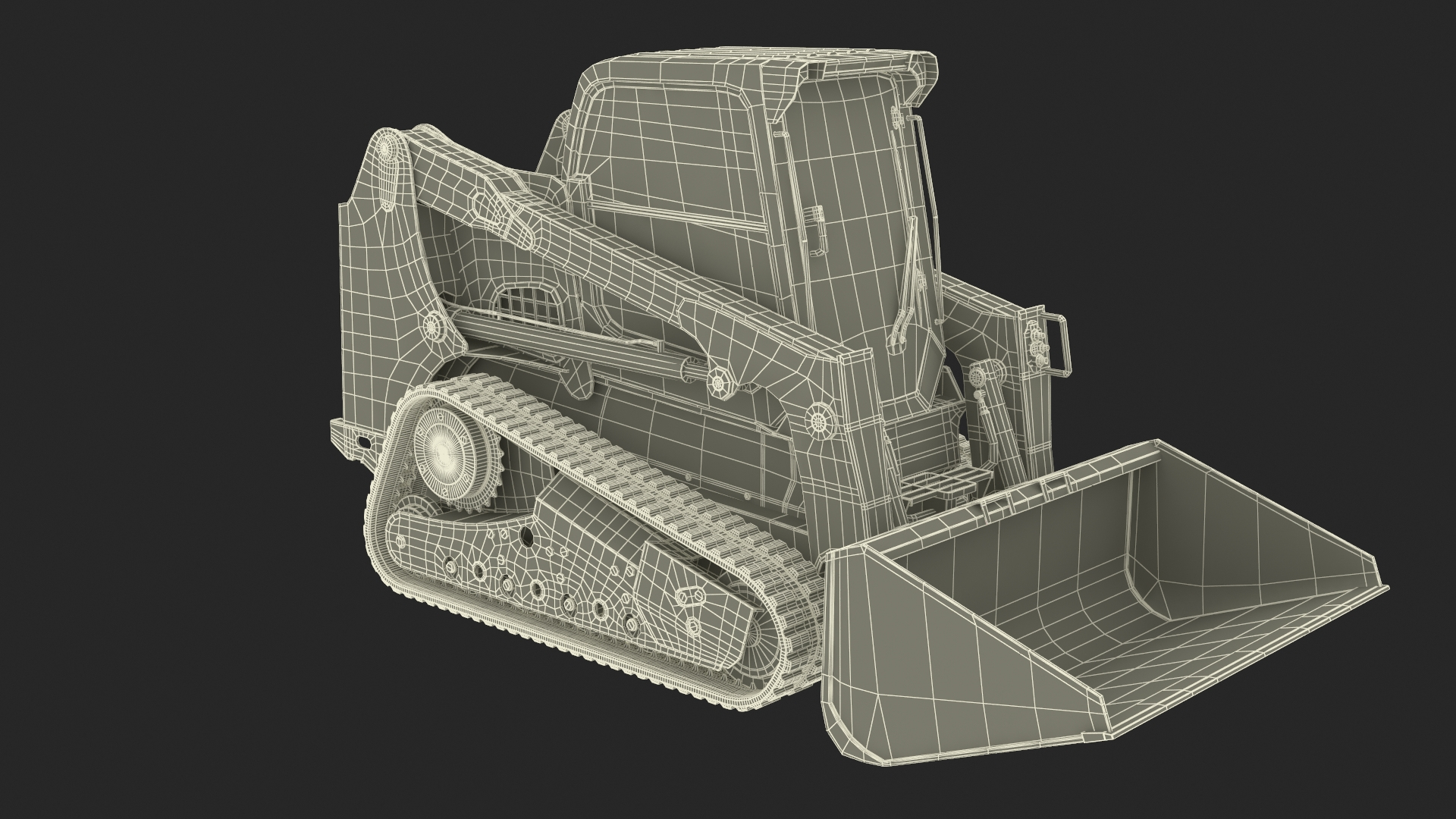 Skid Steer Or Compact Track Loader With Operator Rigged For Maya 3D ...