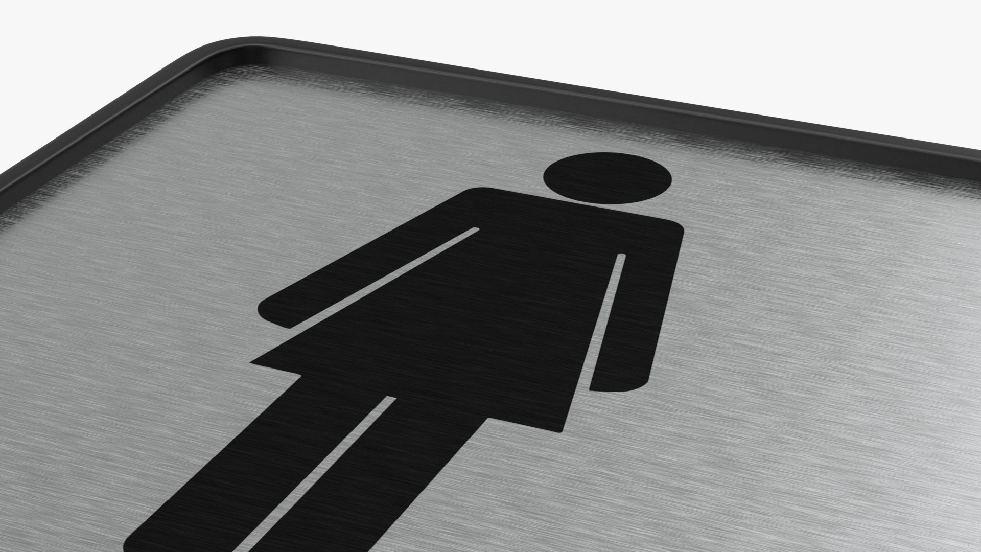 3D Model Womens Toilet Compliance Sign - TurboSquid 2041627