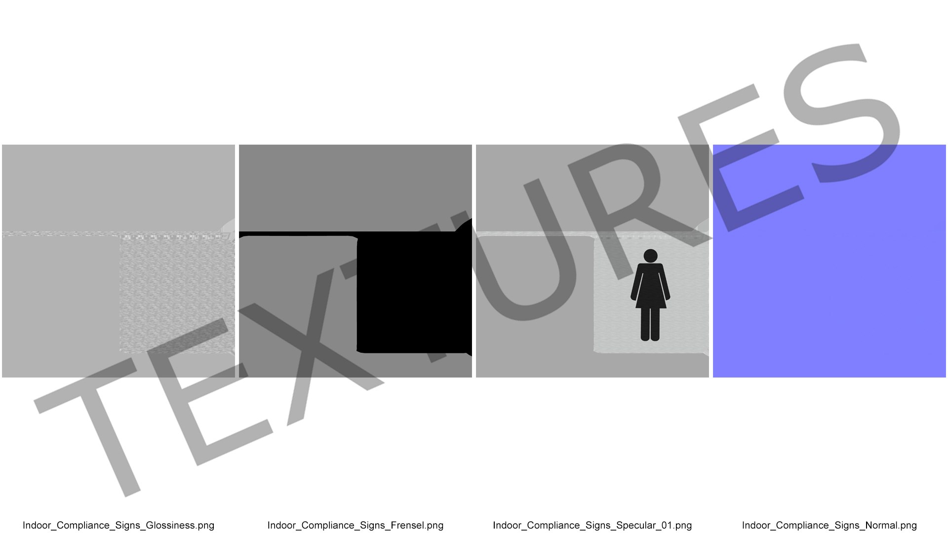 3D Model Womens Toilet Compliance Sign - TurboSquid 2041627