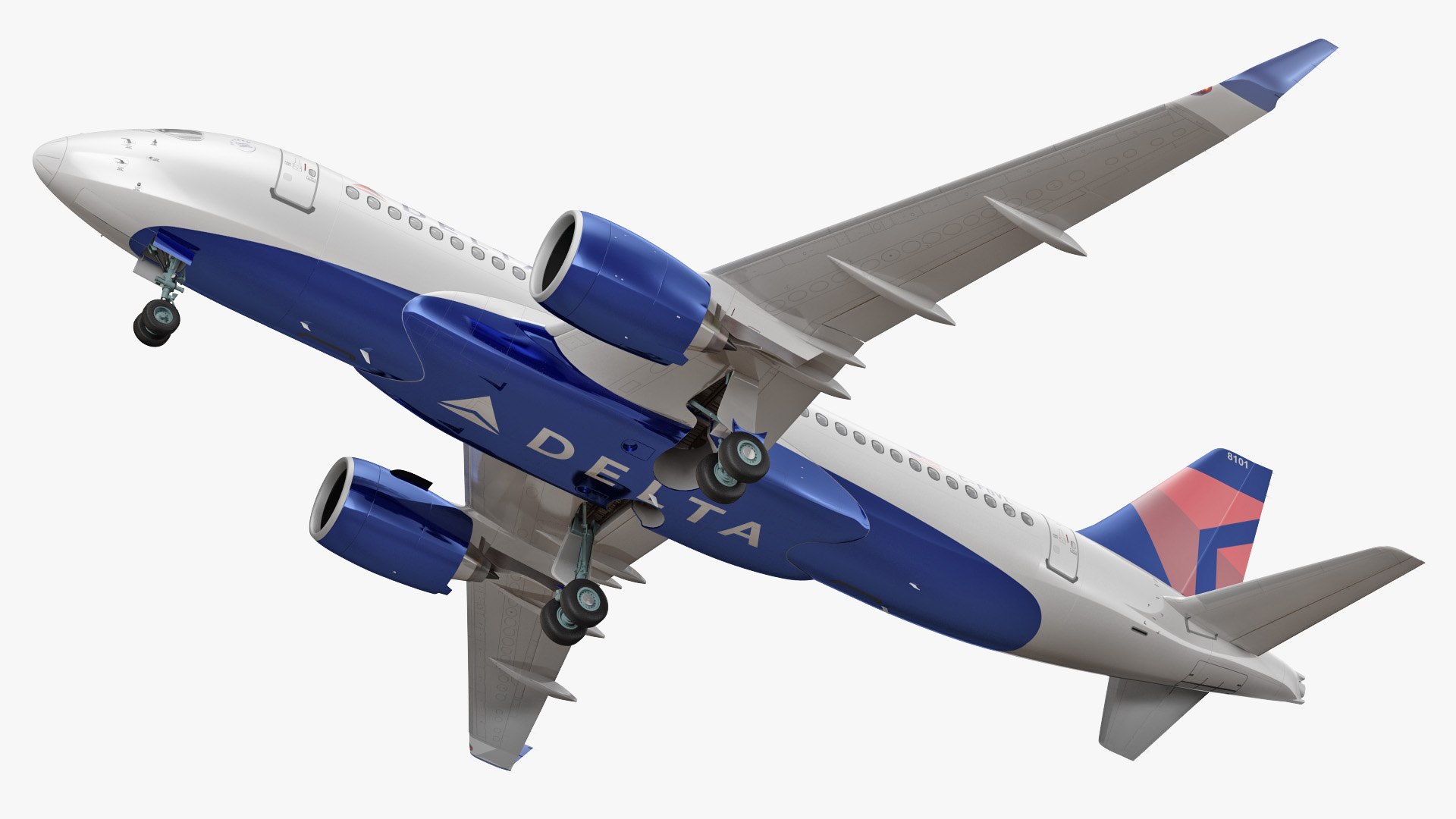 3D airbus a220 100 delta model - TurboSquid 1606747