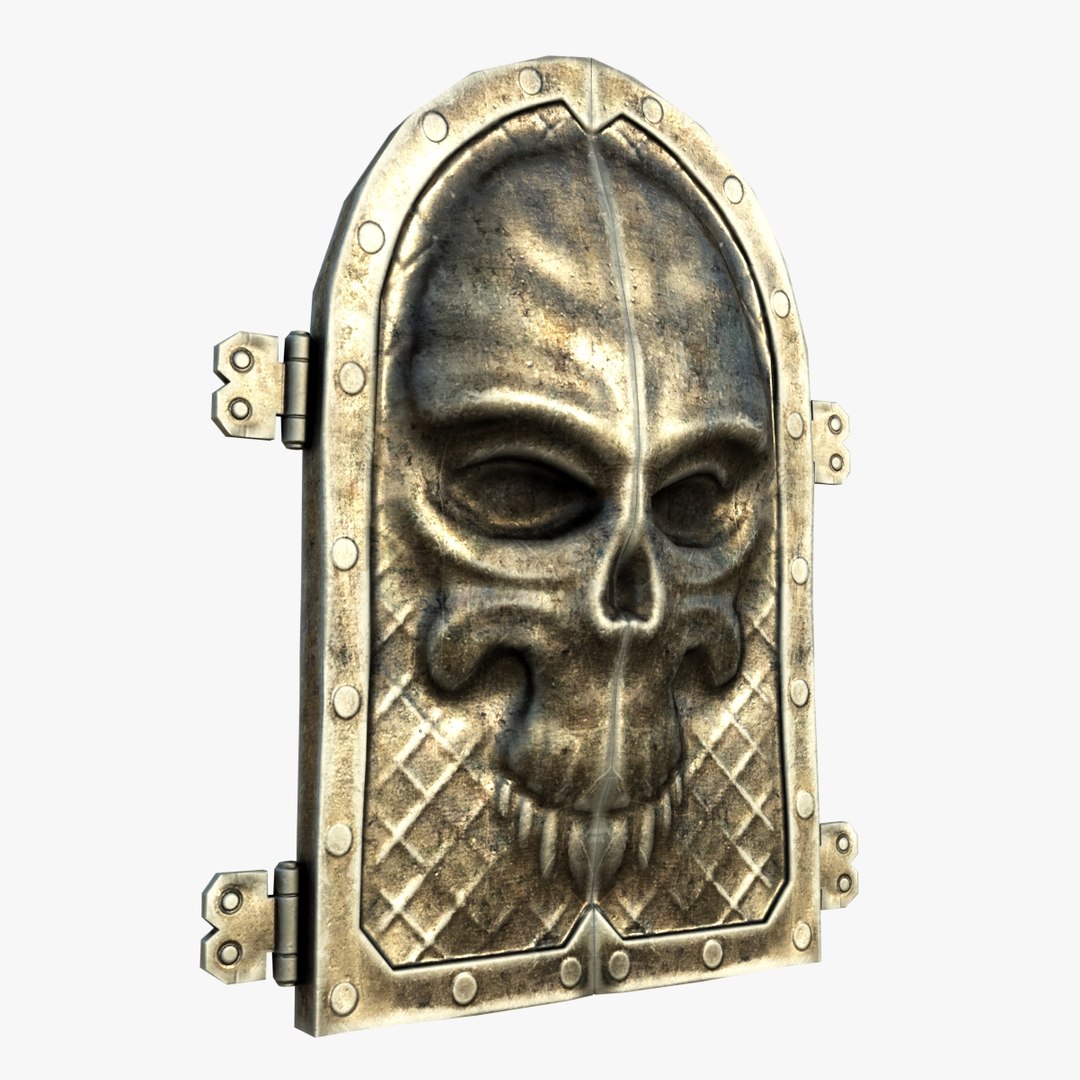 3d gate skull ornament model