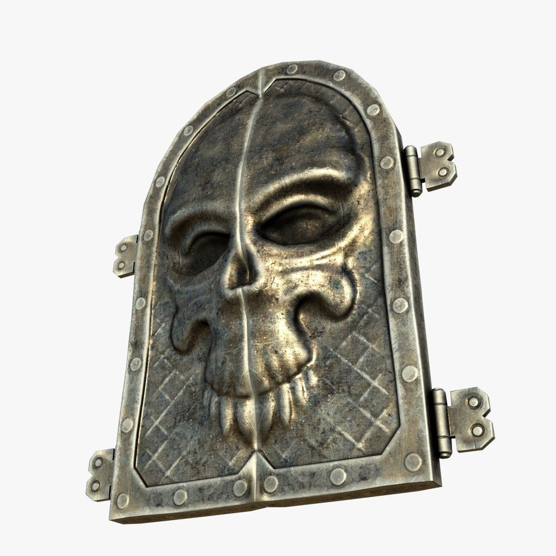 3d gate skull ornament model