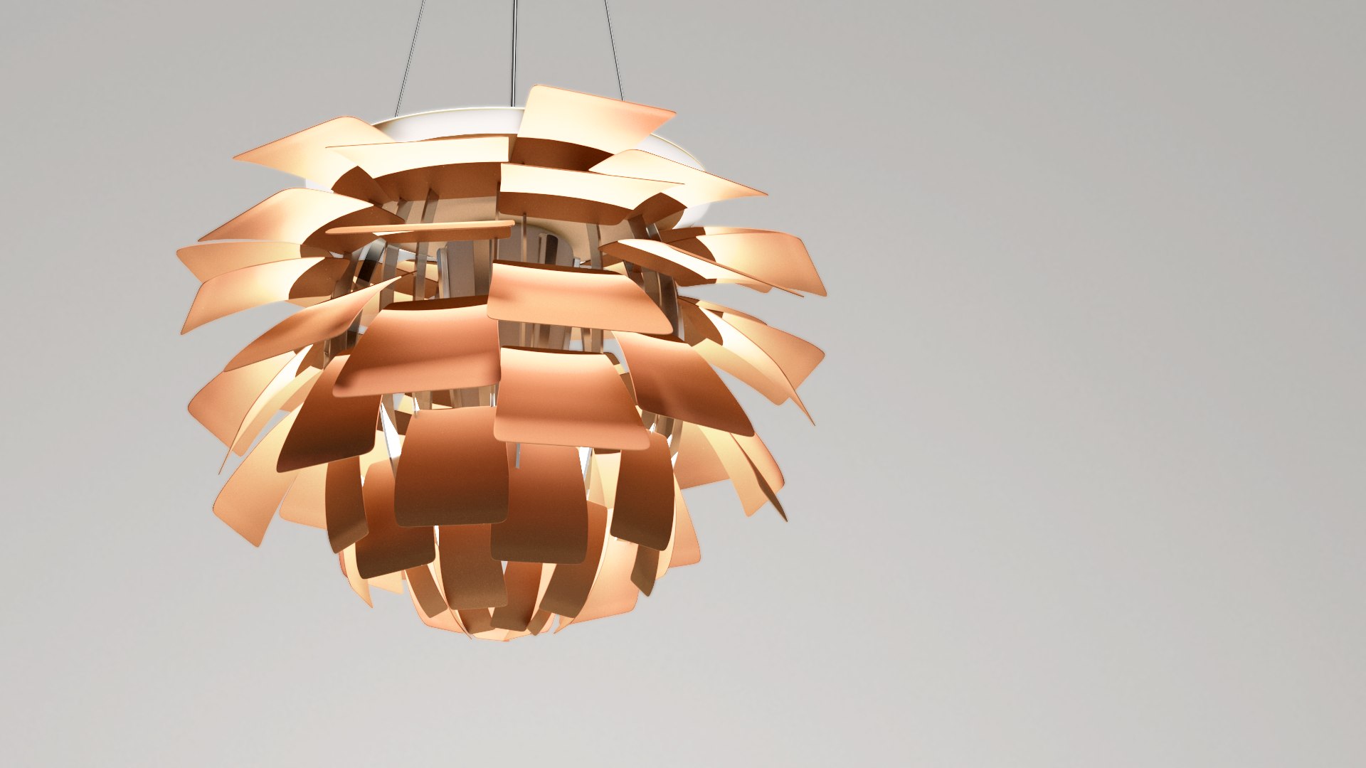Orange Design Ceiling Light 3D - TurboSquid 1988407