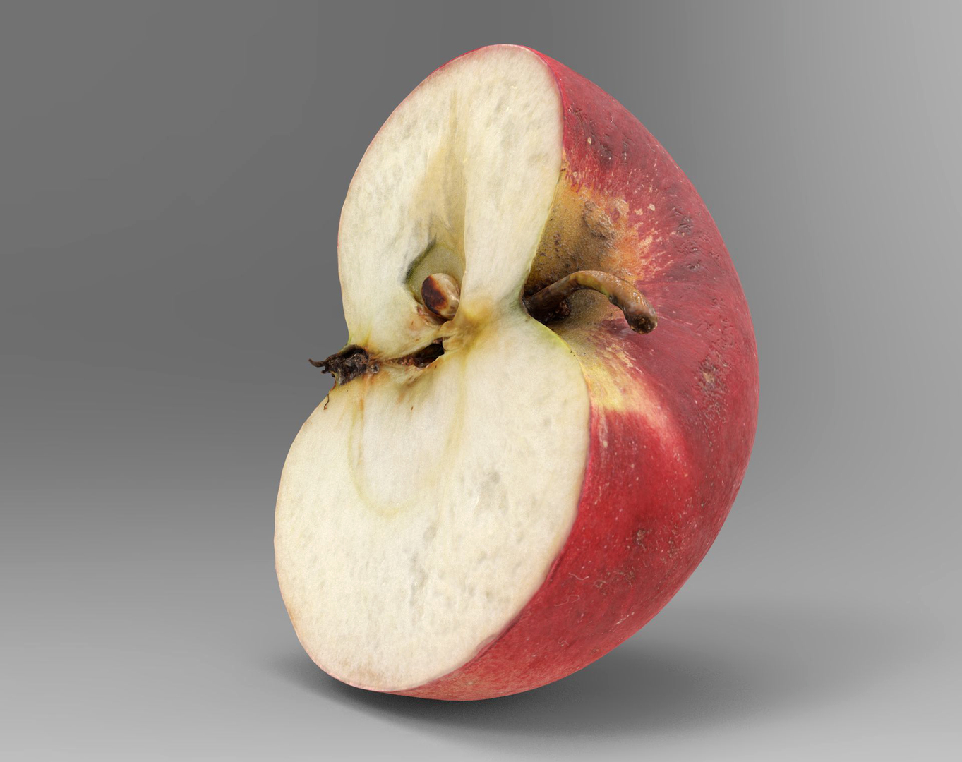 3D Model Apple And Half An Apple - TurboSquid 1948809