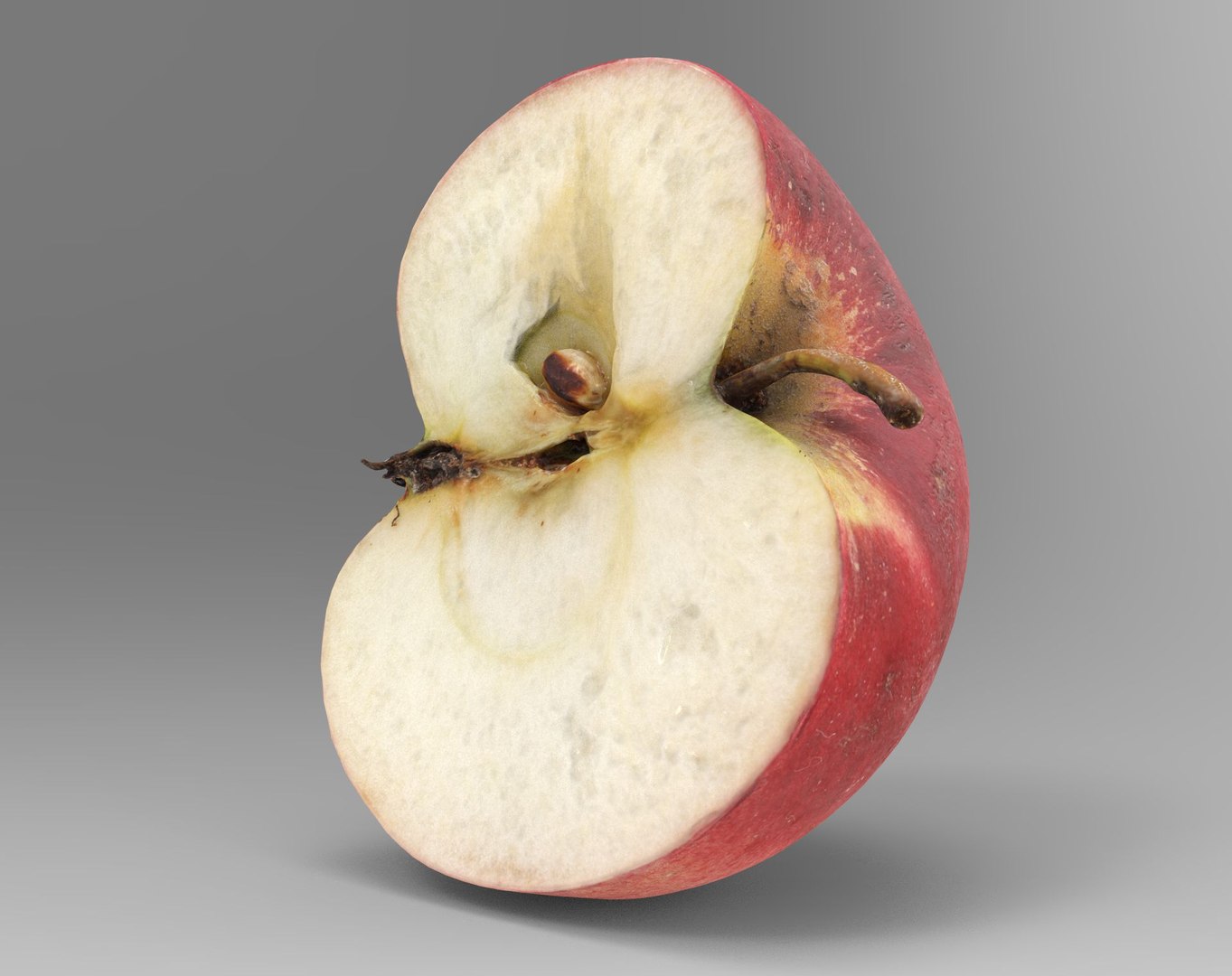 3D Model Apple And Half An Apple - TurboSquid 1948809