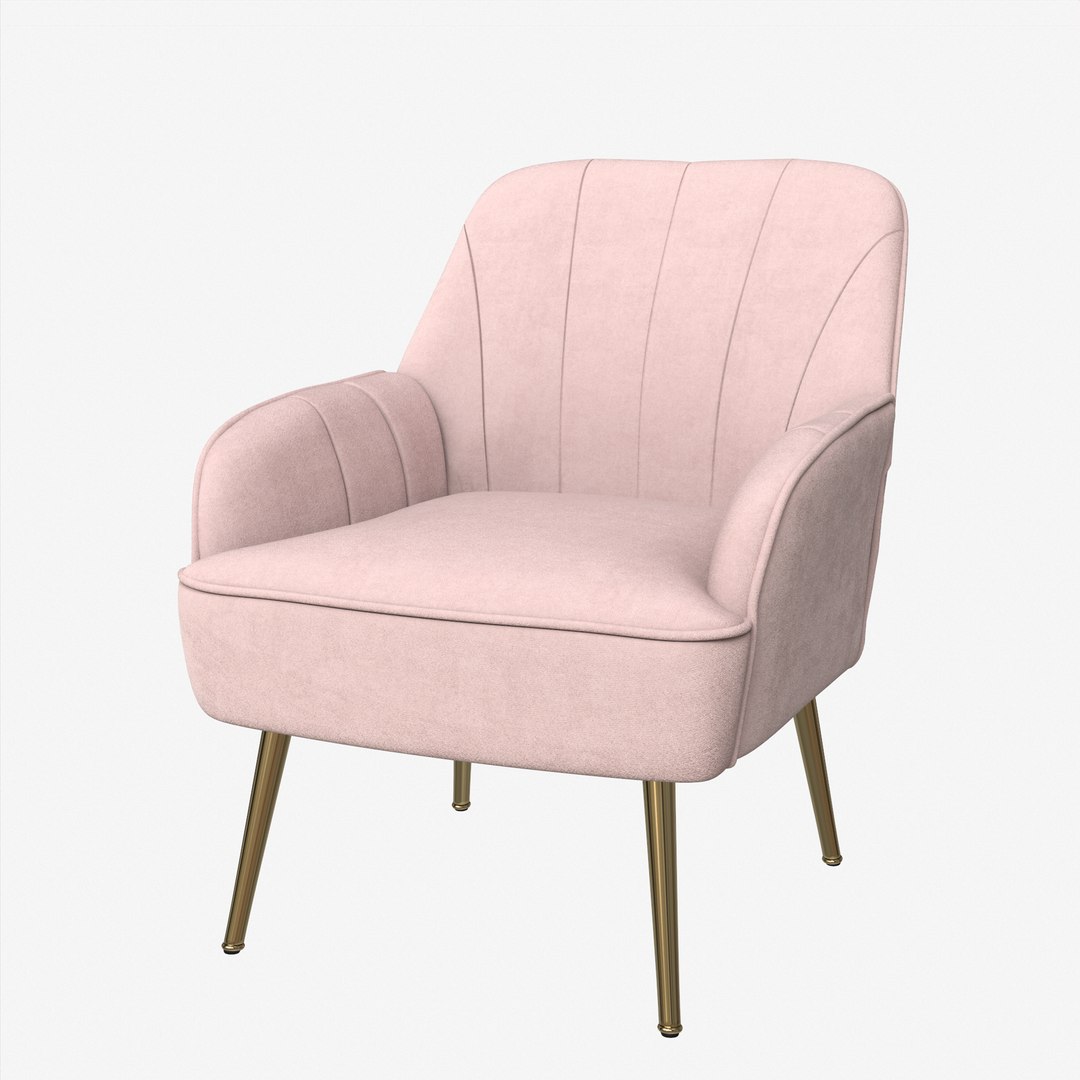 3d Everly Quinn Upholstered Armchair Turbosquid 2094244