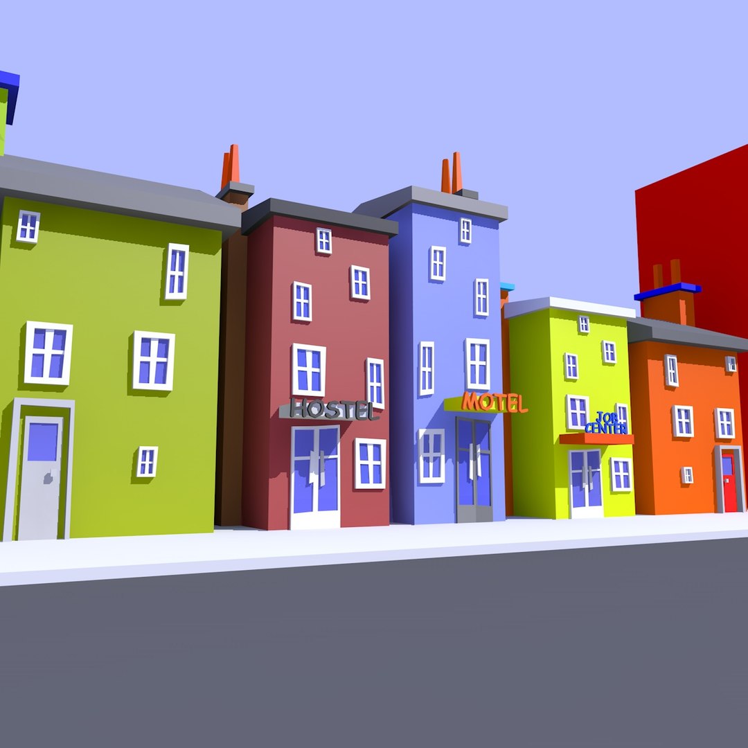 3D Cartoon Street 2a - TurboSquid 1249178