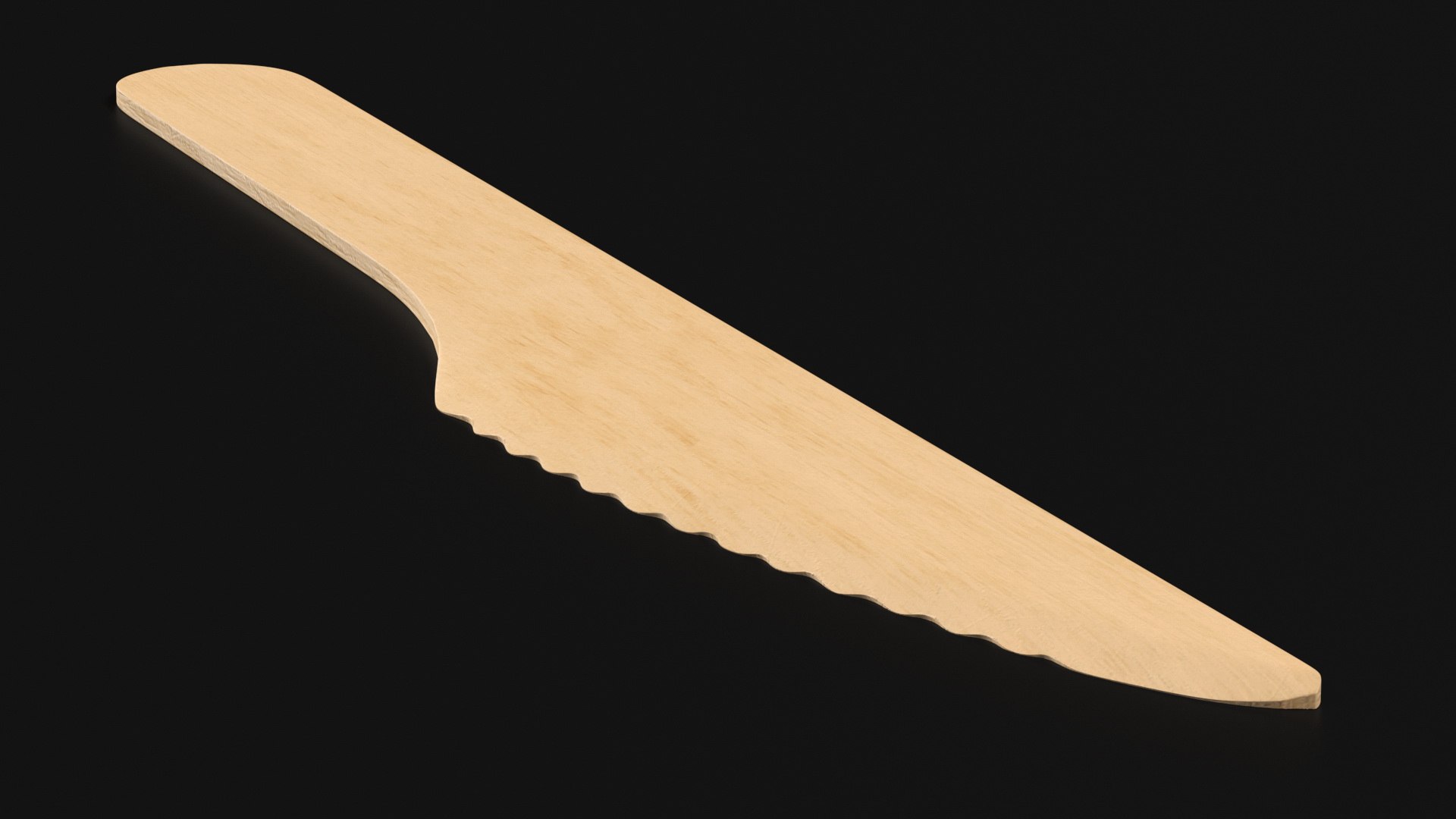 Disposable Wooden Knife Model - TurboSquid 1950999