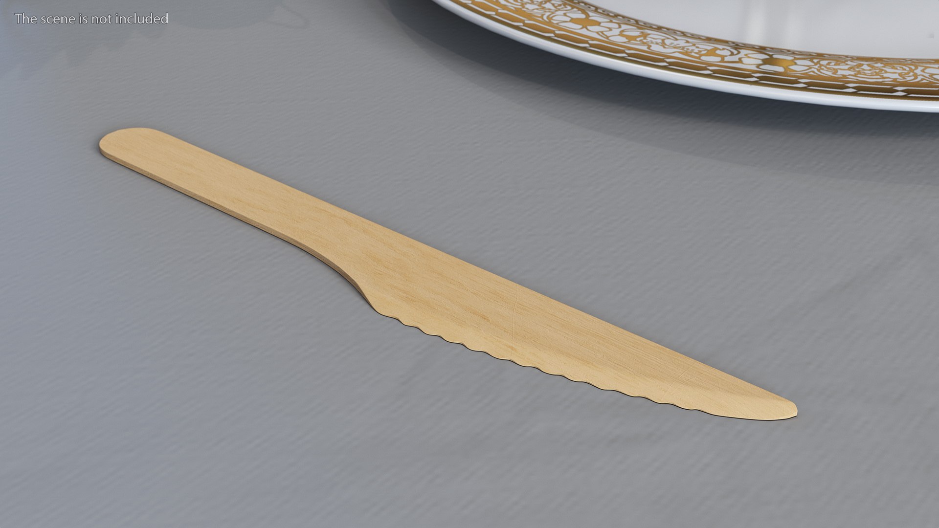 Disposable Wooden Knife Model - TurboSquid 1950999