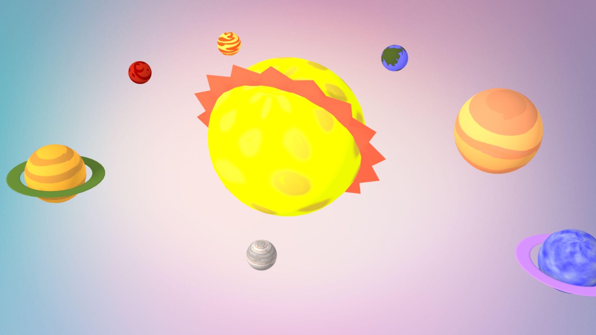 3D Model Cartoon Solar System Planet - TurboSquid 2010404