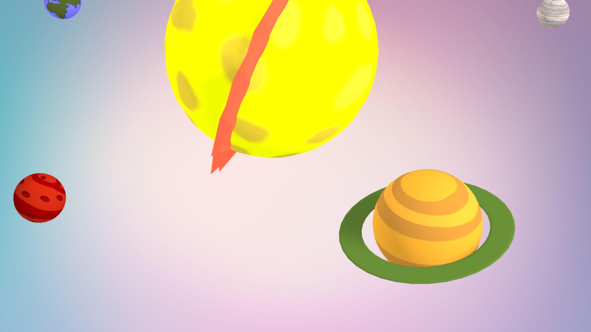 3D Model Cartoon Solar System Planet - TurboSquid 2010404