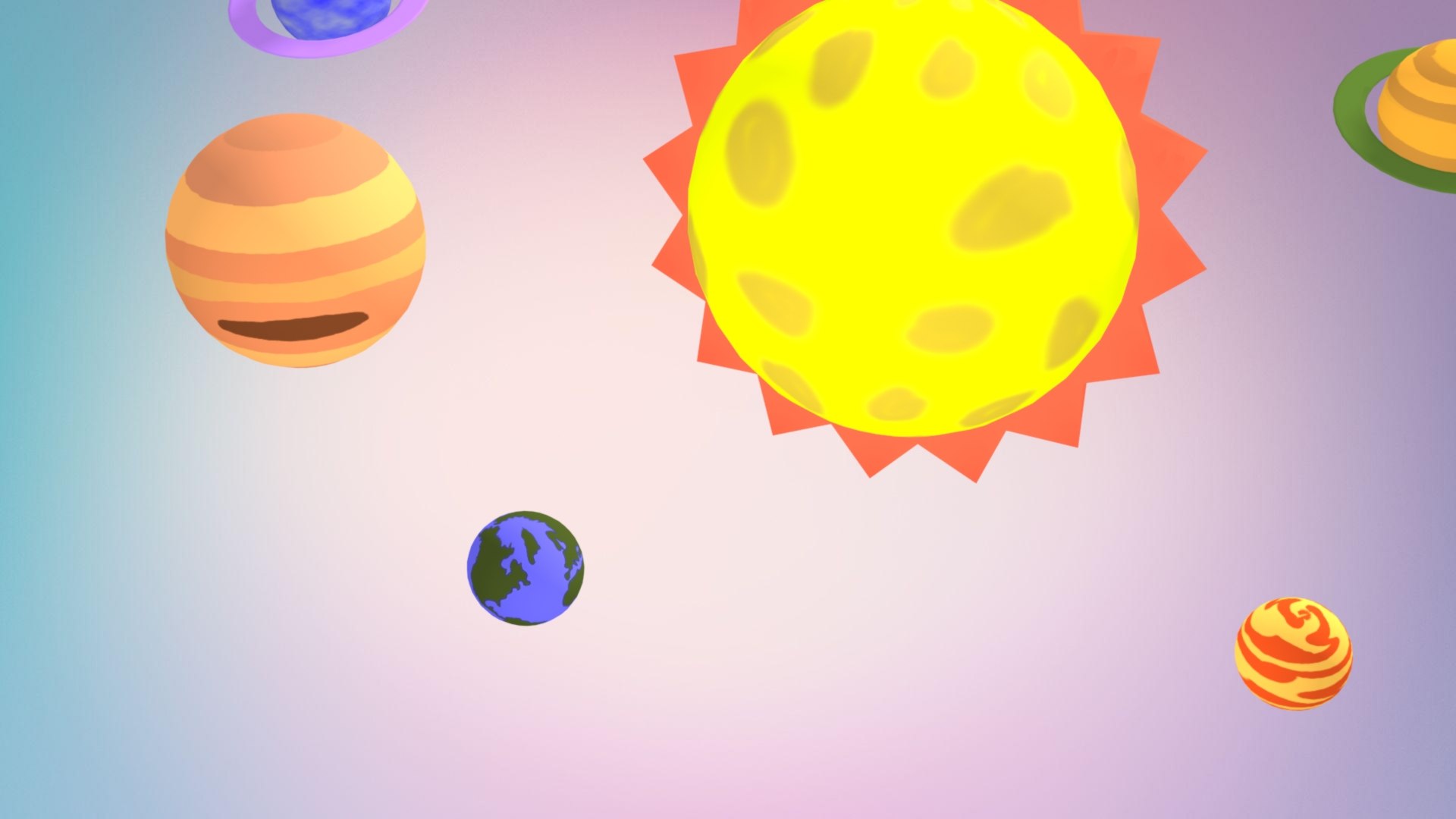 3D Model Cartoon Solar System Planet - TurboSquid 2010404
