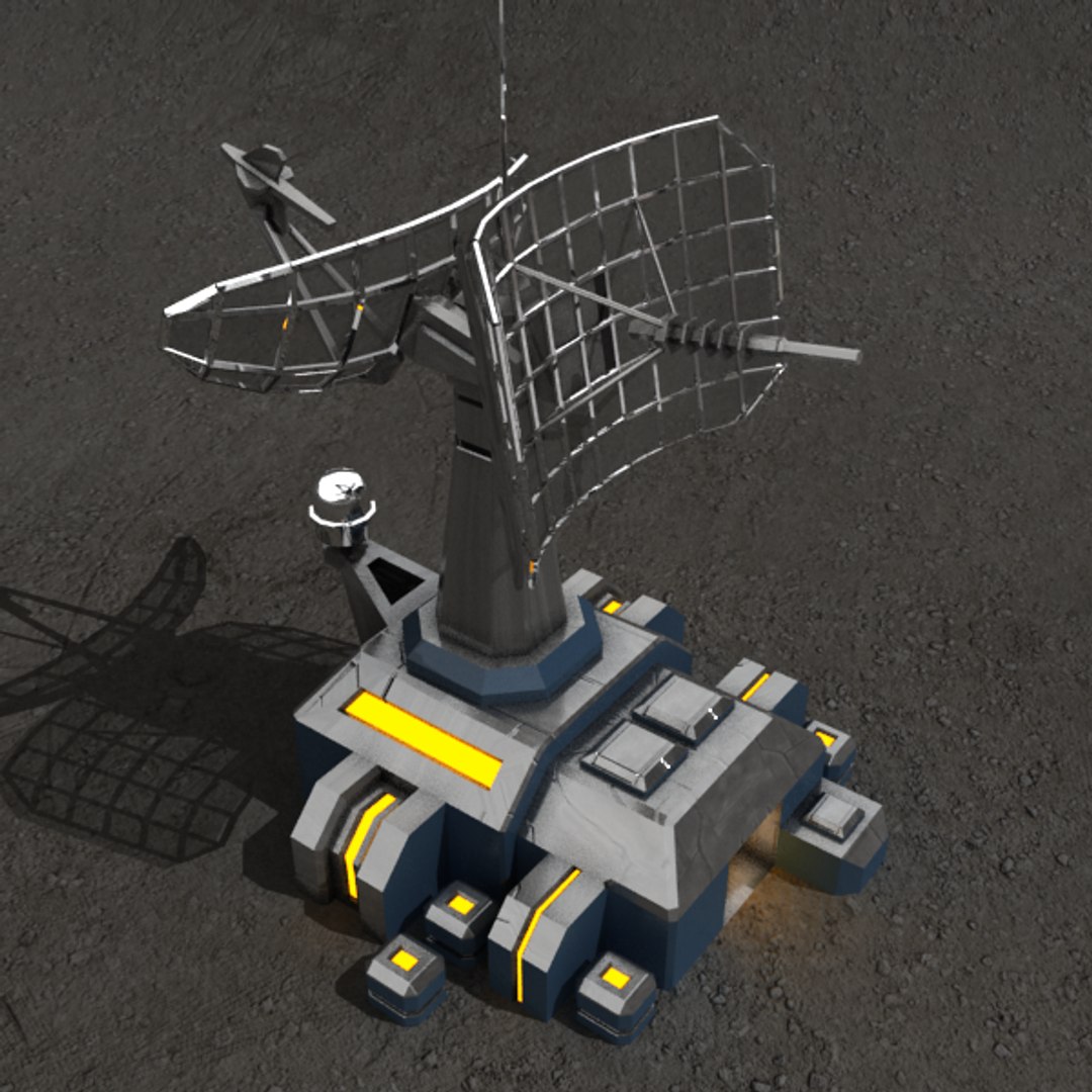 3dsmax Communication Center Sci-fi Building