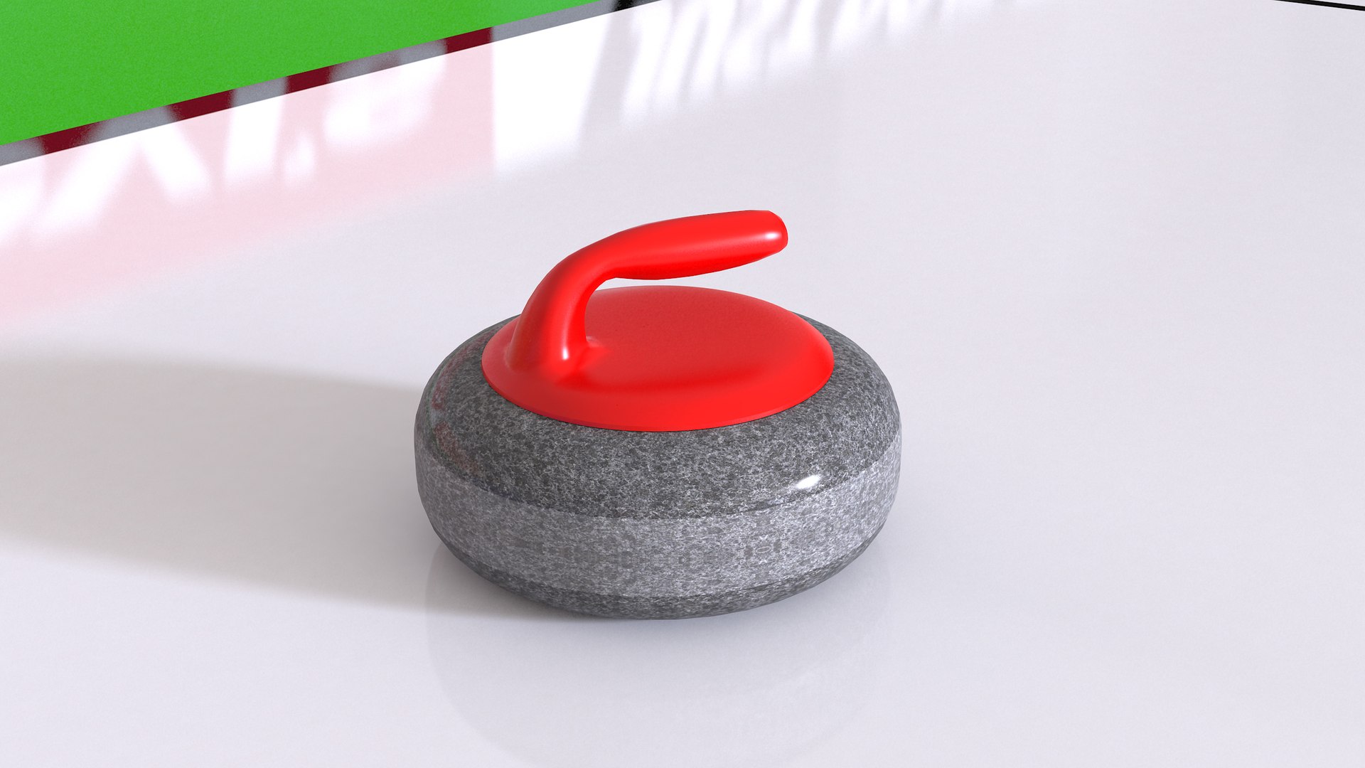 3D Model Curling Rink - Green - TurboSquid 1910070