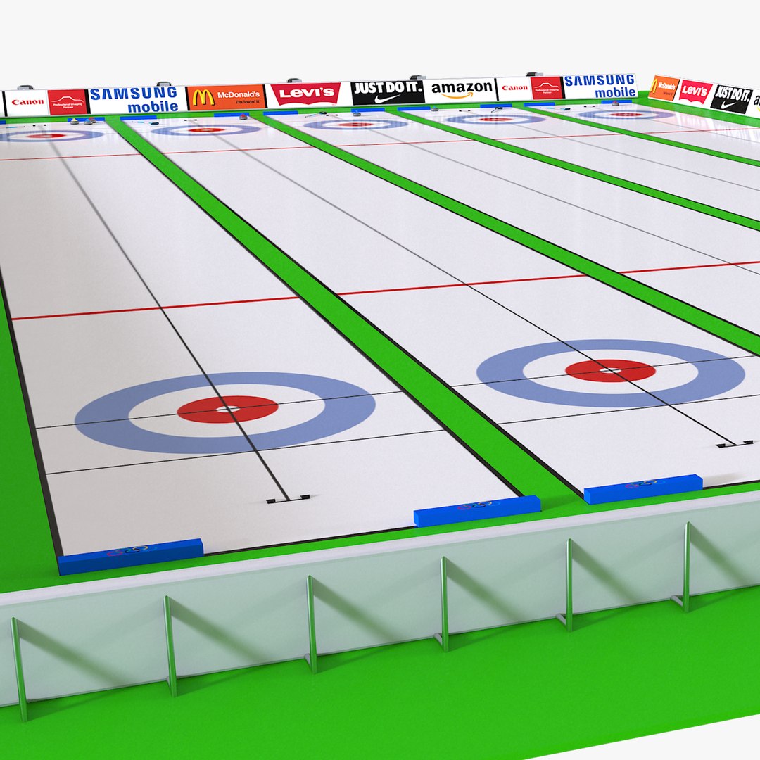 3D model Curling Rink - Green - TurboSquid 1910070