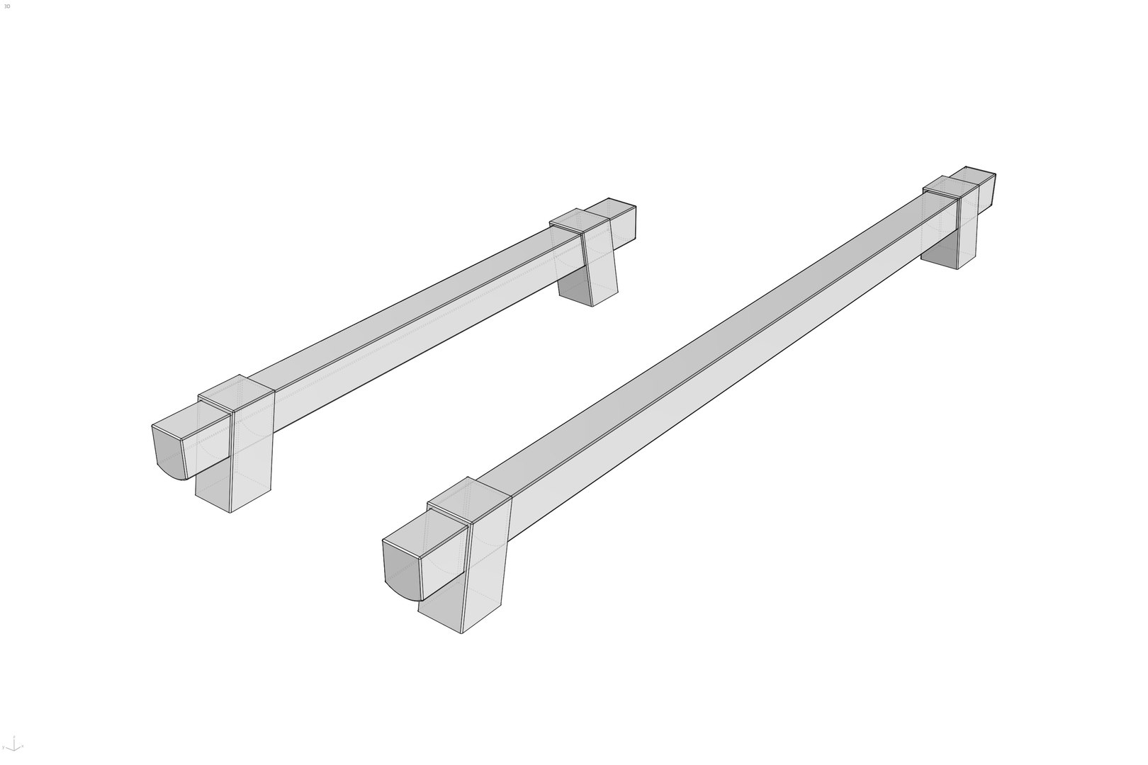 Handle Beam - Tulip Model - TurboSquid 2283099