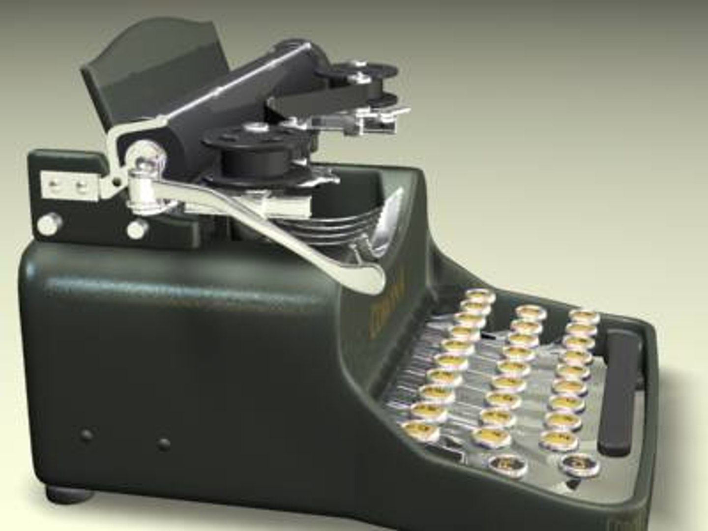 Vintage Typewriter 3d Model