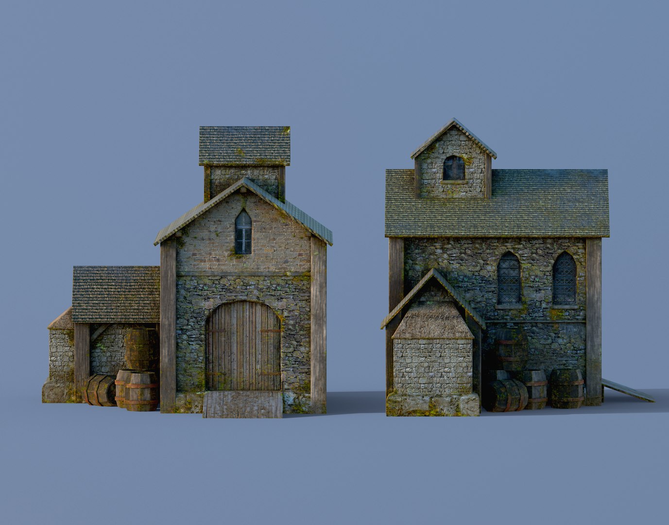 Medieval Stone Barn 3D Model - TurboSquid 2016137