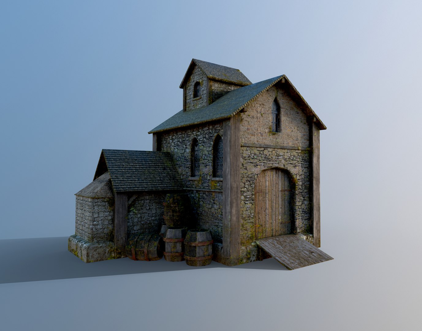 Medieval Stone Barn 3D Model - TurboSquid 2016137