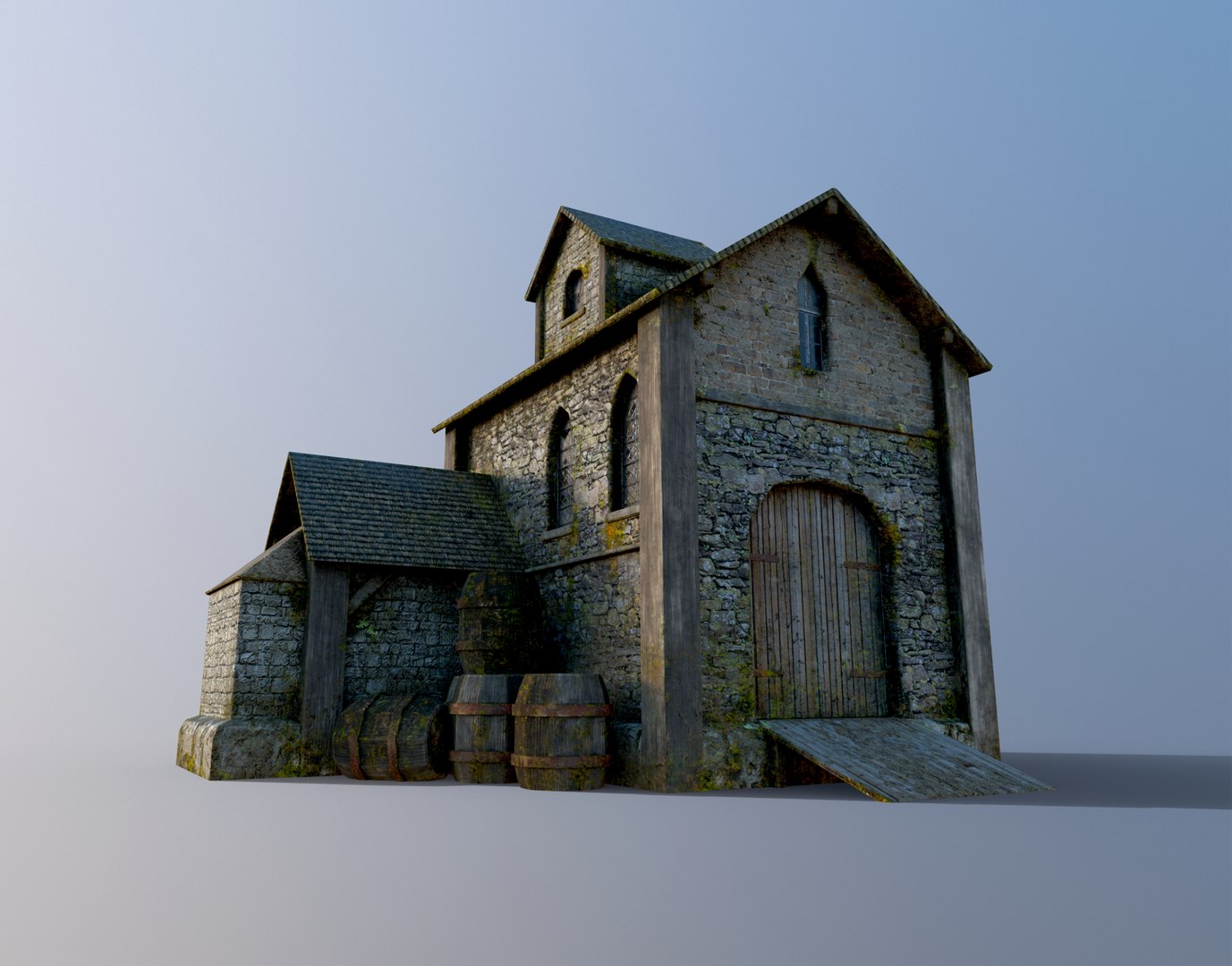 Medieval Stone Barn 3D Model - TurboSquid 2016137