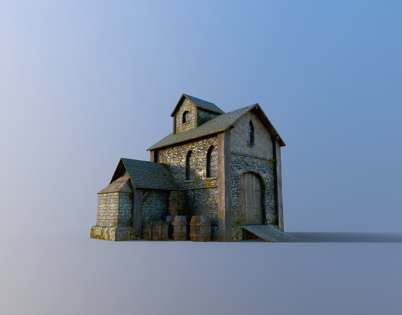 Medieval Stone Barn 3D Model - TurboSquid 2016137