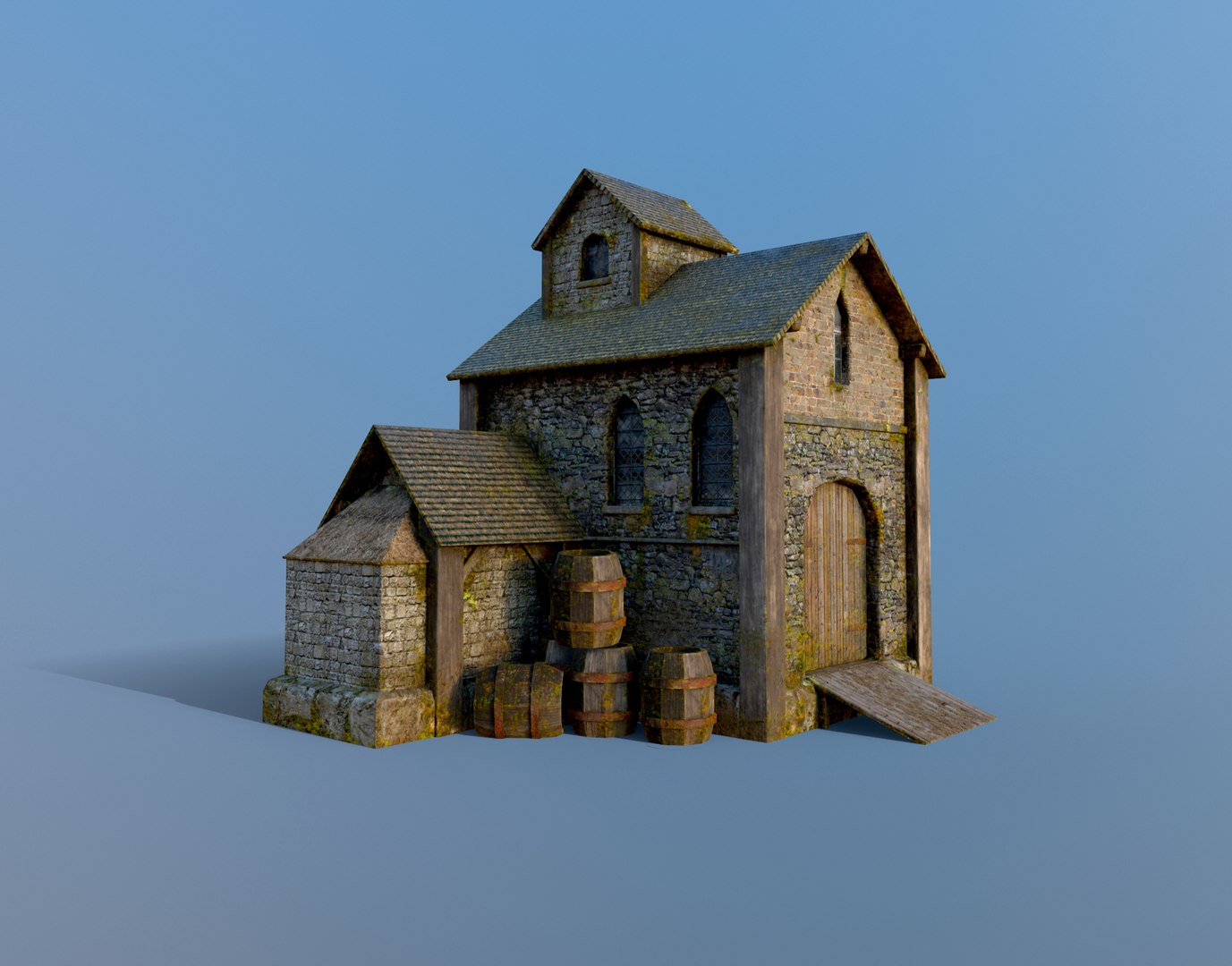 Medieval Stone Barn 3D Model - TurboSquid 2016137