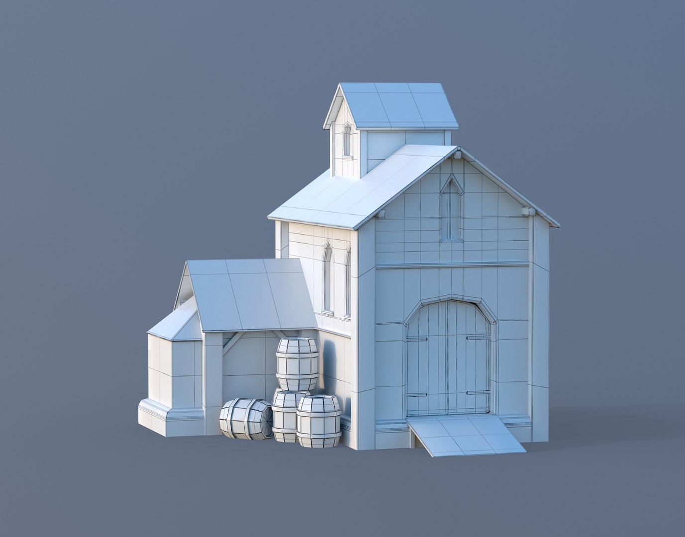 Medieval Stone Barn 3D Model - TurboSquid 2016137