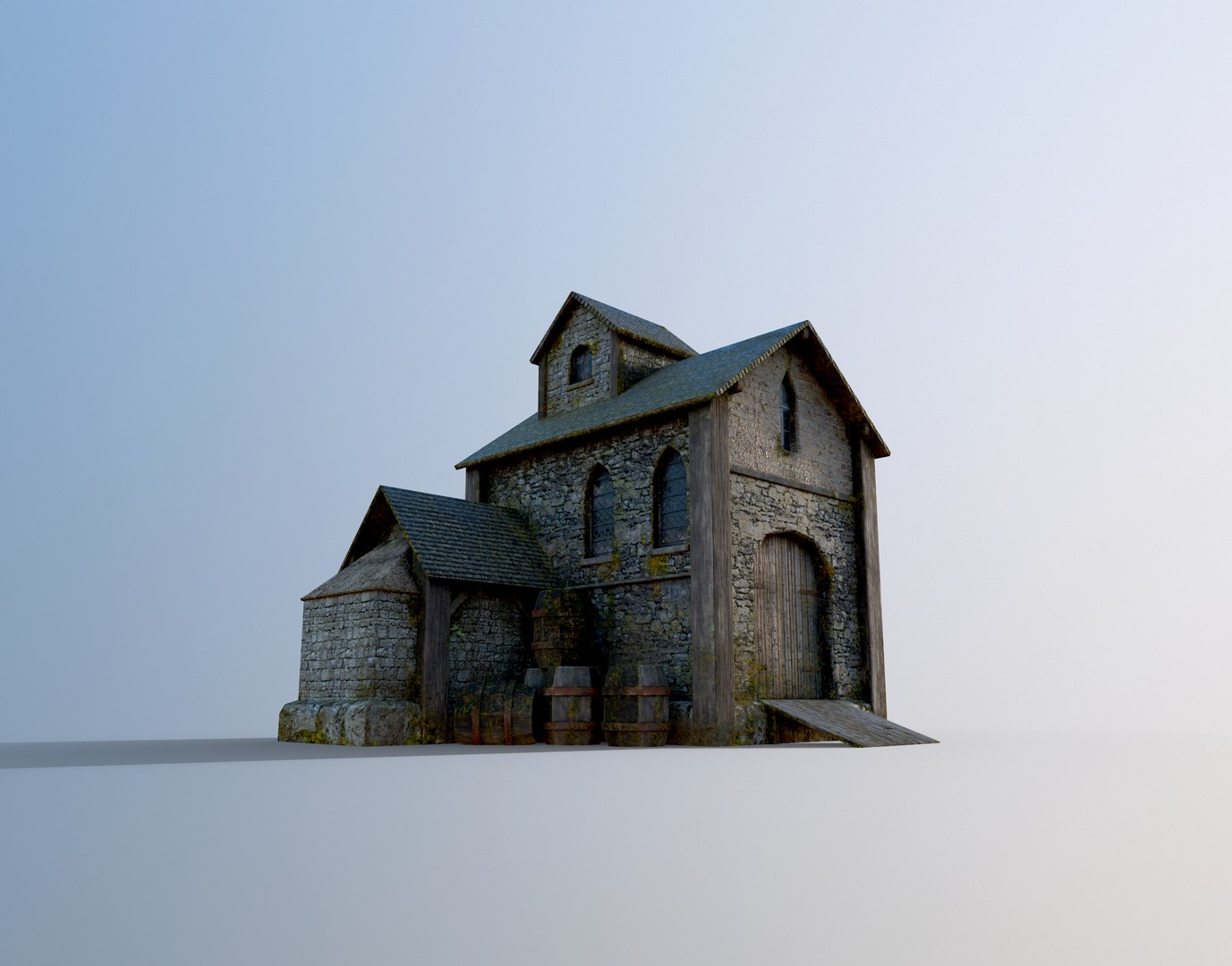 Medieval Stone Barn 3D Model - TurboSquid 2016137