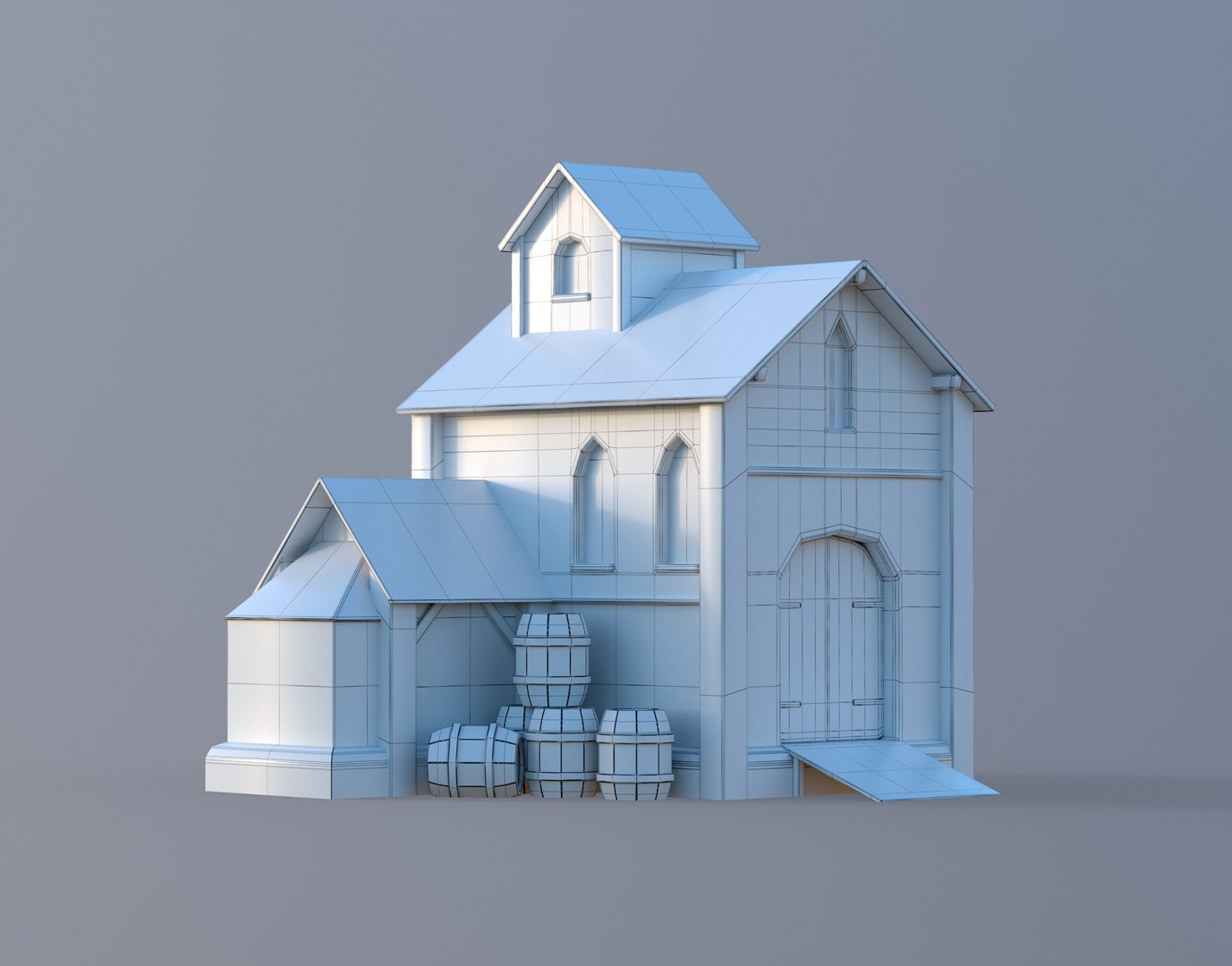 Medieval Stone Barn 3D Model - TurboSquid 2016137