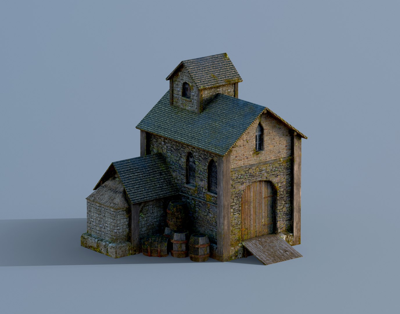 Medieval Stone Barn 3D Model - TurboSquid 2016137