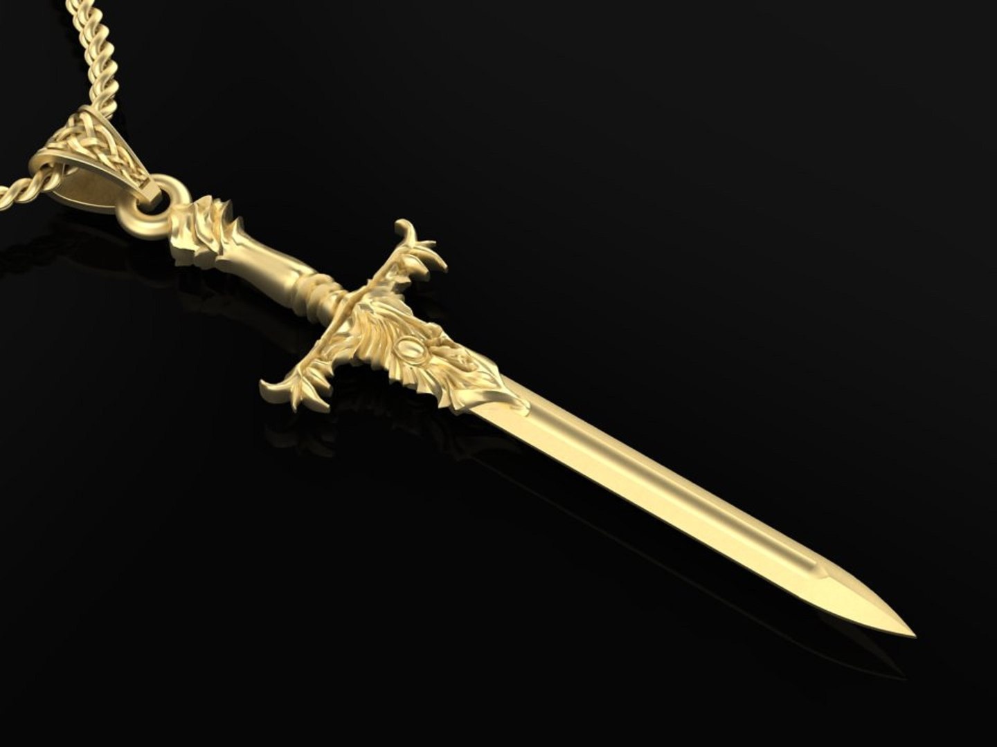 Beautyful Pendant Sword Model - TurboSquid 1700080