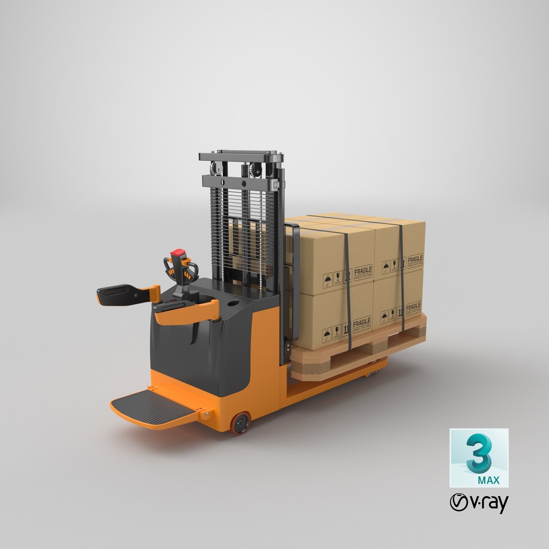 Detailed Electric Pallet Stacker 3D Model - TurboSquid 2119740