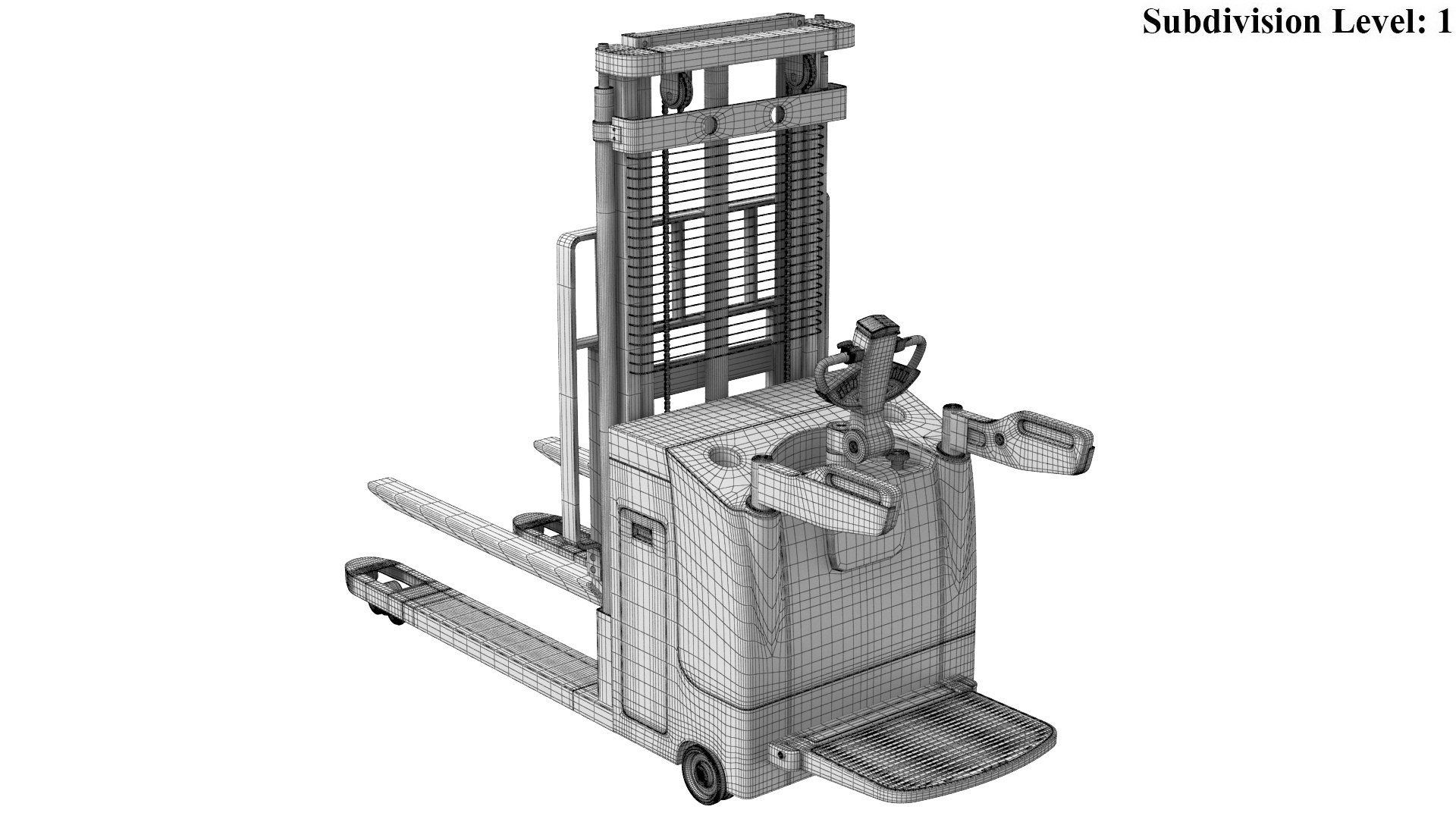 Detailed Electric Pallet Stacker 3D Model - TurboSquid 2119740