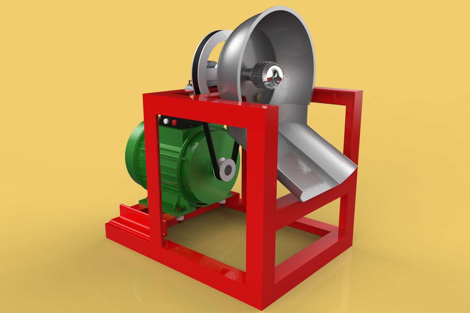 COCONUT GRATING MACHINE GRATER SHREDDER SCRAPER CHOPPER CRUSHER 3D ...