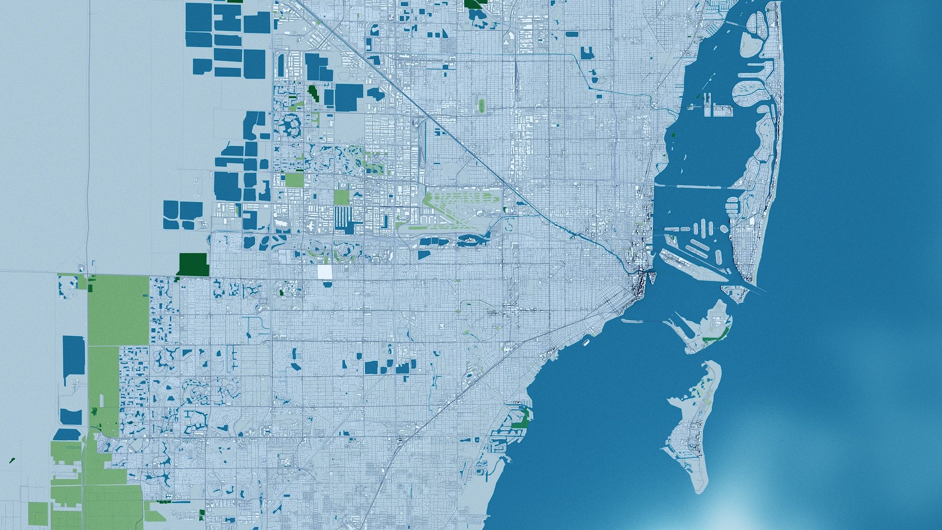 Miami Buildings Terrain City Model - TurboSquid 1405221