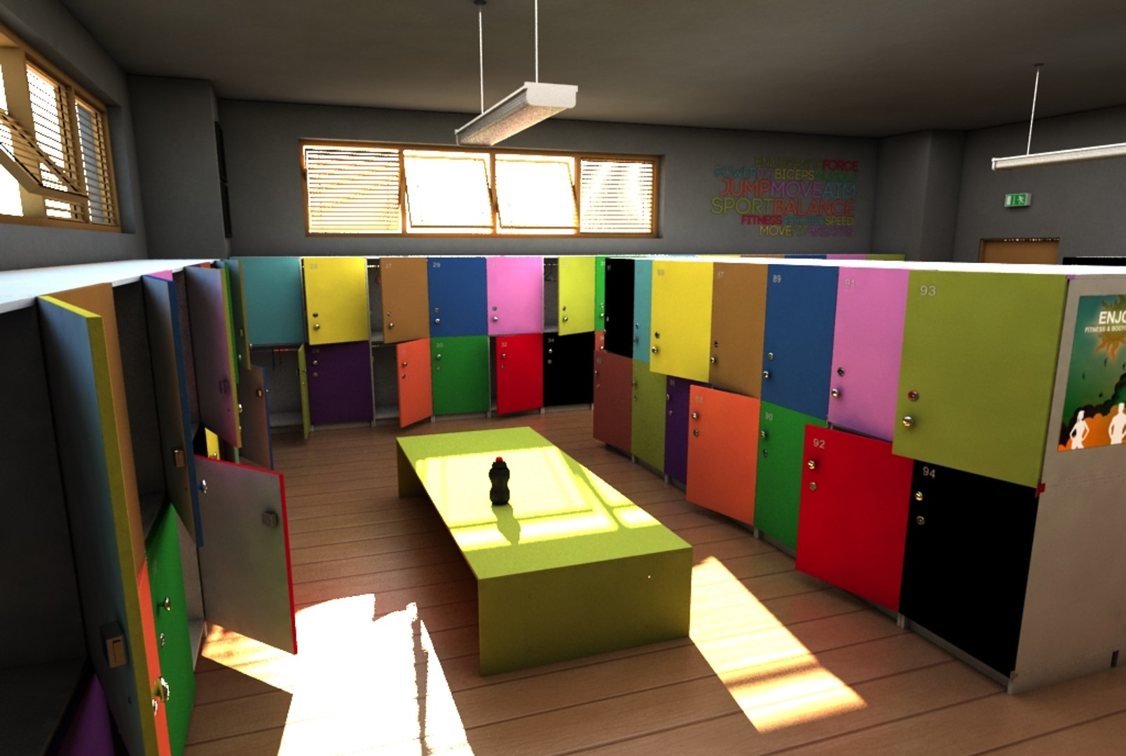 locker room cabinets 3d max