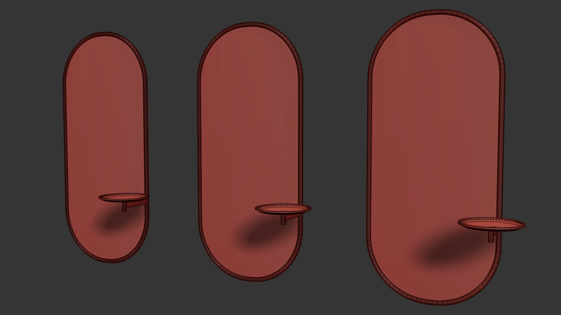 3D MICHELLE Wall-mounted mirror By SP01 - TurboSquid 2118316