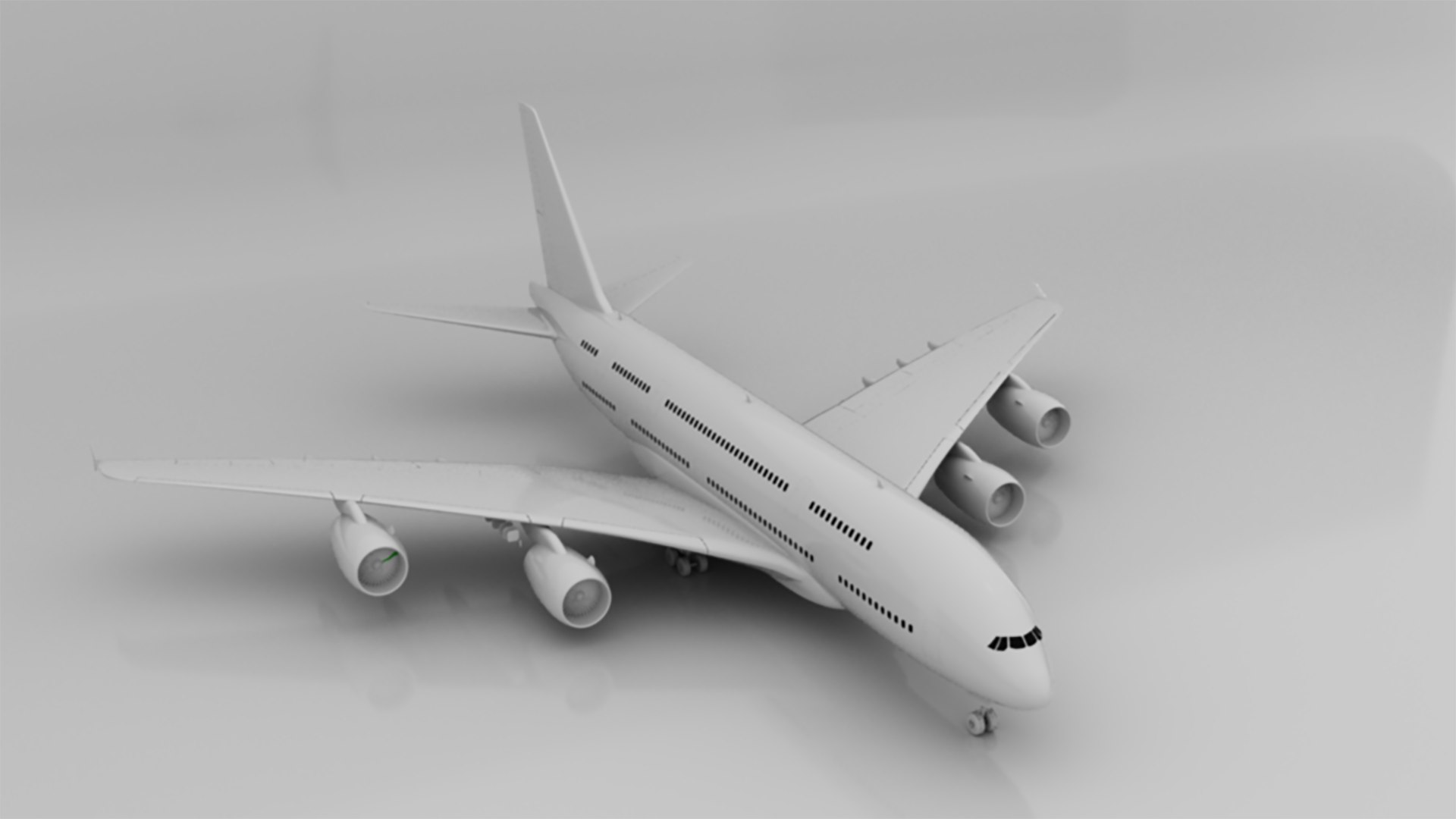 3D Realistic Airbus A380 3D Model With Textures - Optimized For VRay ...