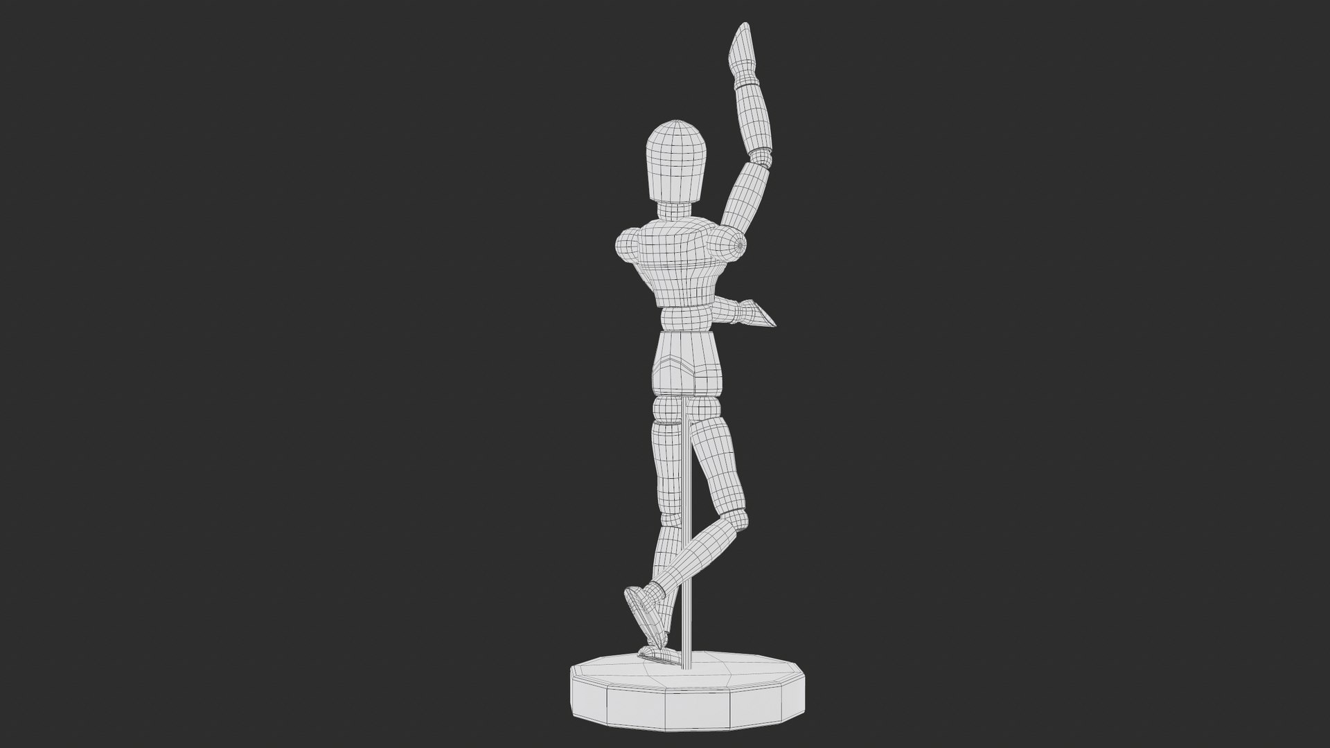 Wooden Dummy Human Posed 3D Model - TurboSquid 1778723