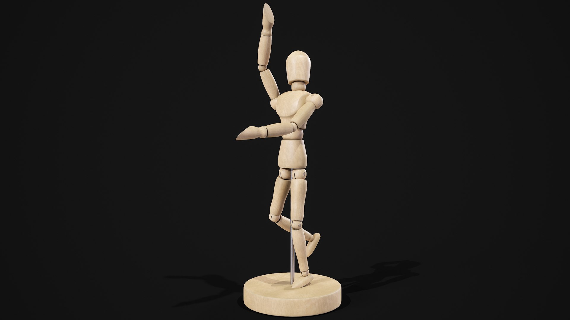 Wooden Dummy Human Posed 3D model - TurboSquid 1778723