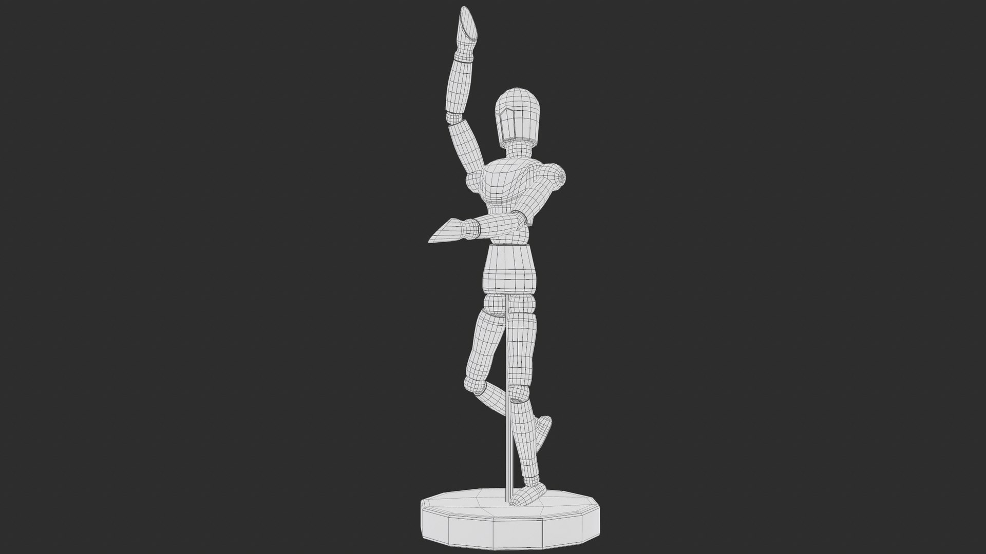 Wooden Dummy Human Posed 3D Model - TurboSquid 1778723