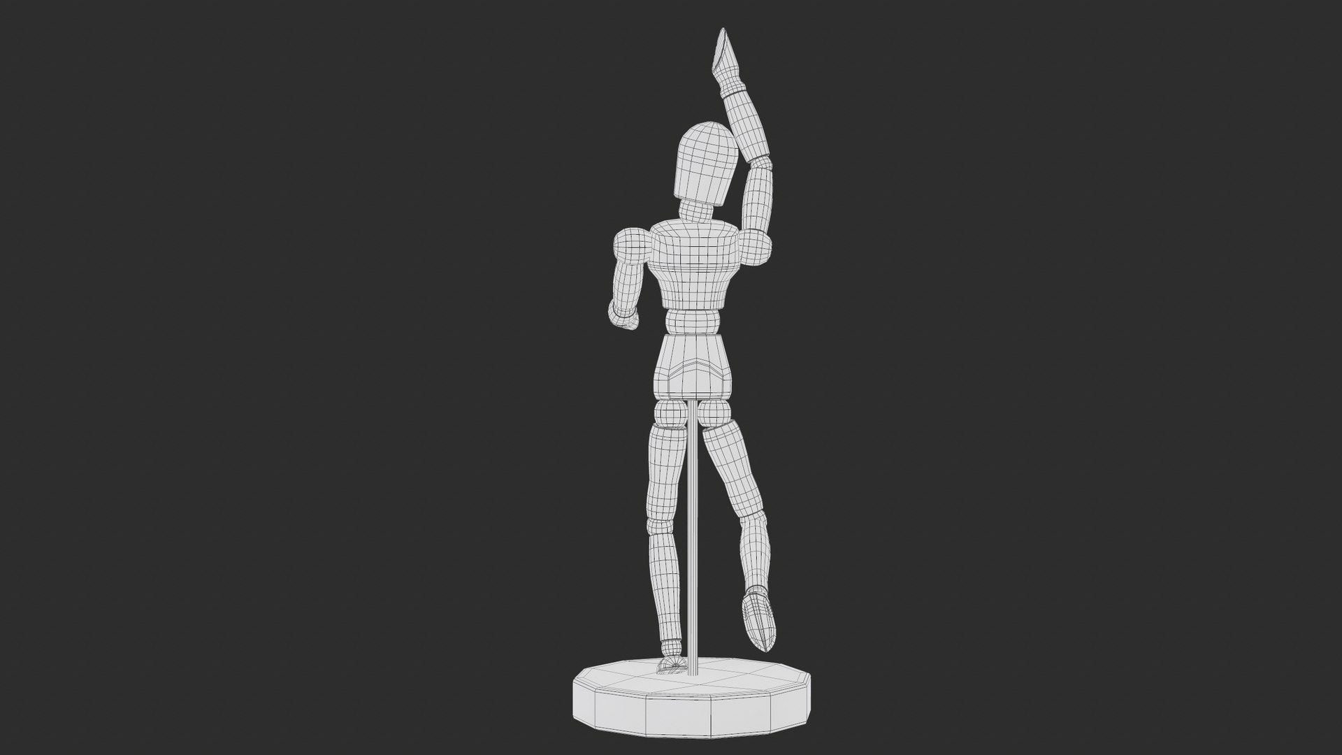 Wooden Dummy Human Posed 3D Model - TurboSquid 1778723