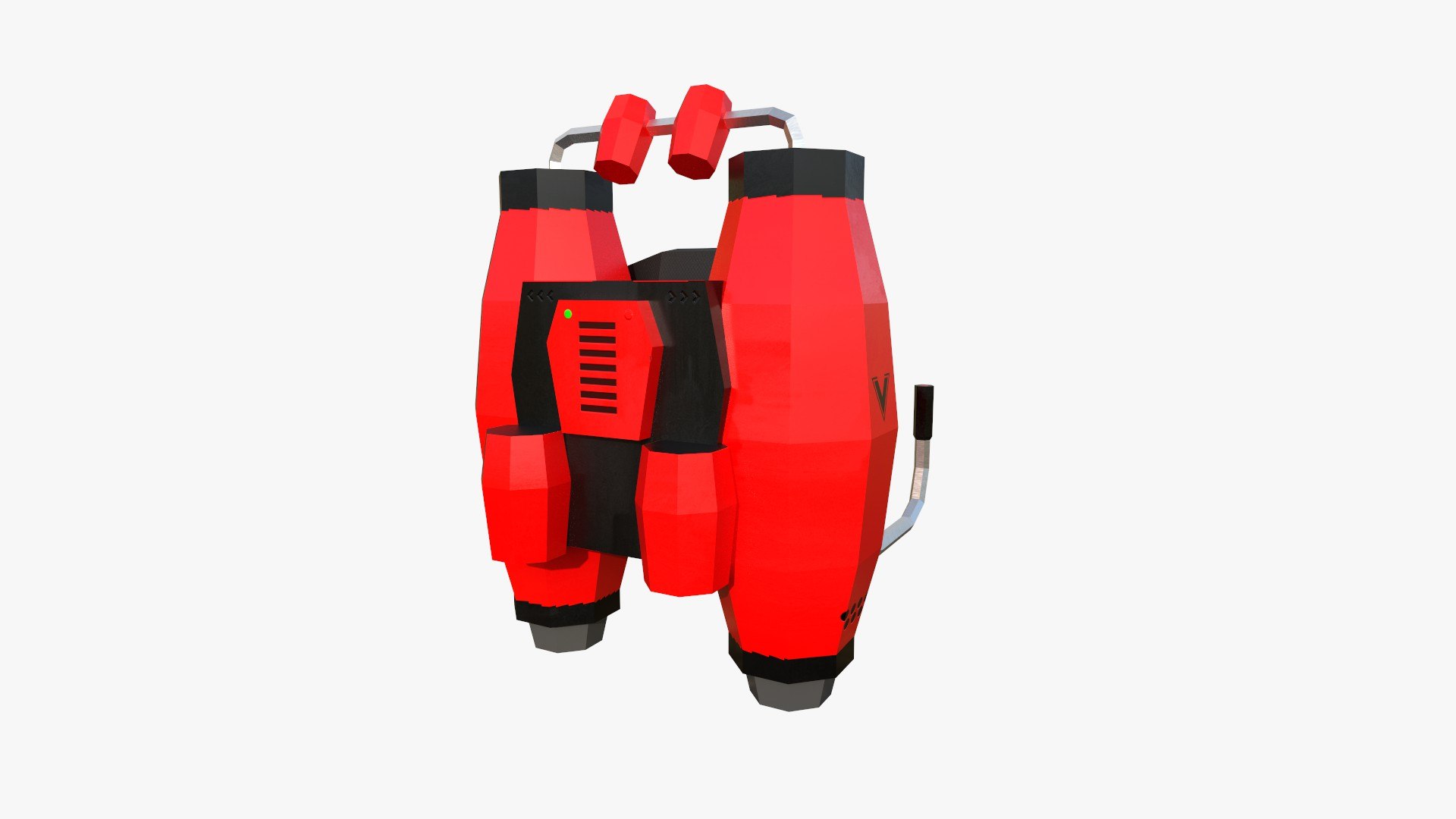 3D Jetpack Low Poly A02 Red - SciFi Character Design - TurboSquid 2254113